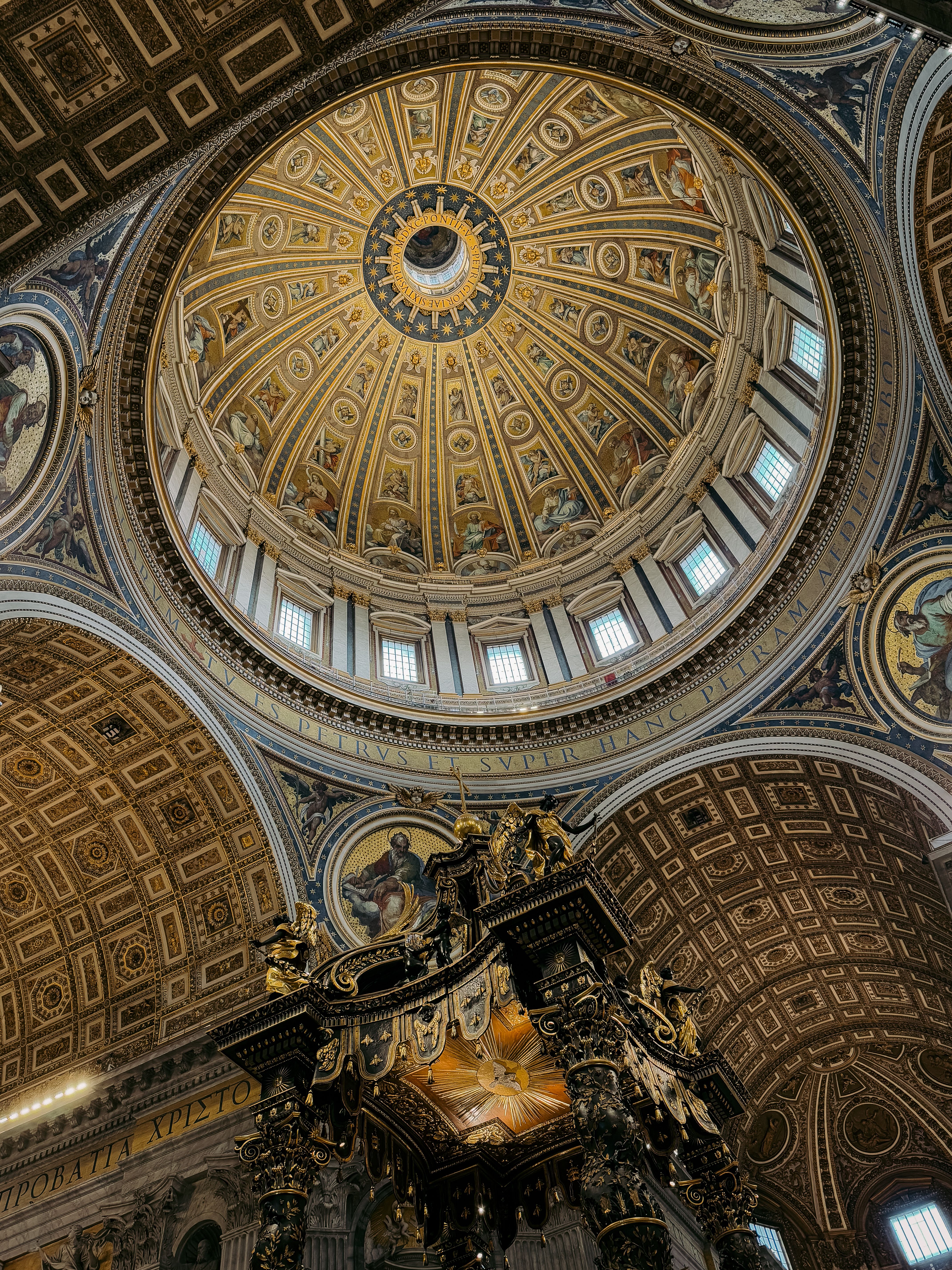 Intricate Ceiling of St. Peter's Basilica · Free Stock Photo