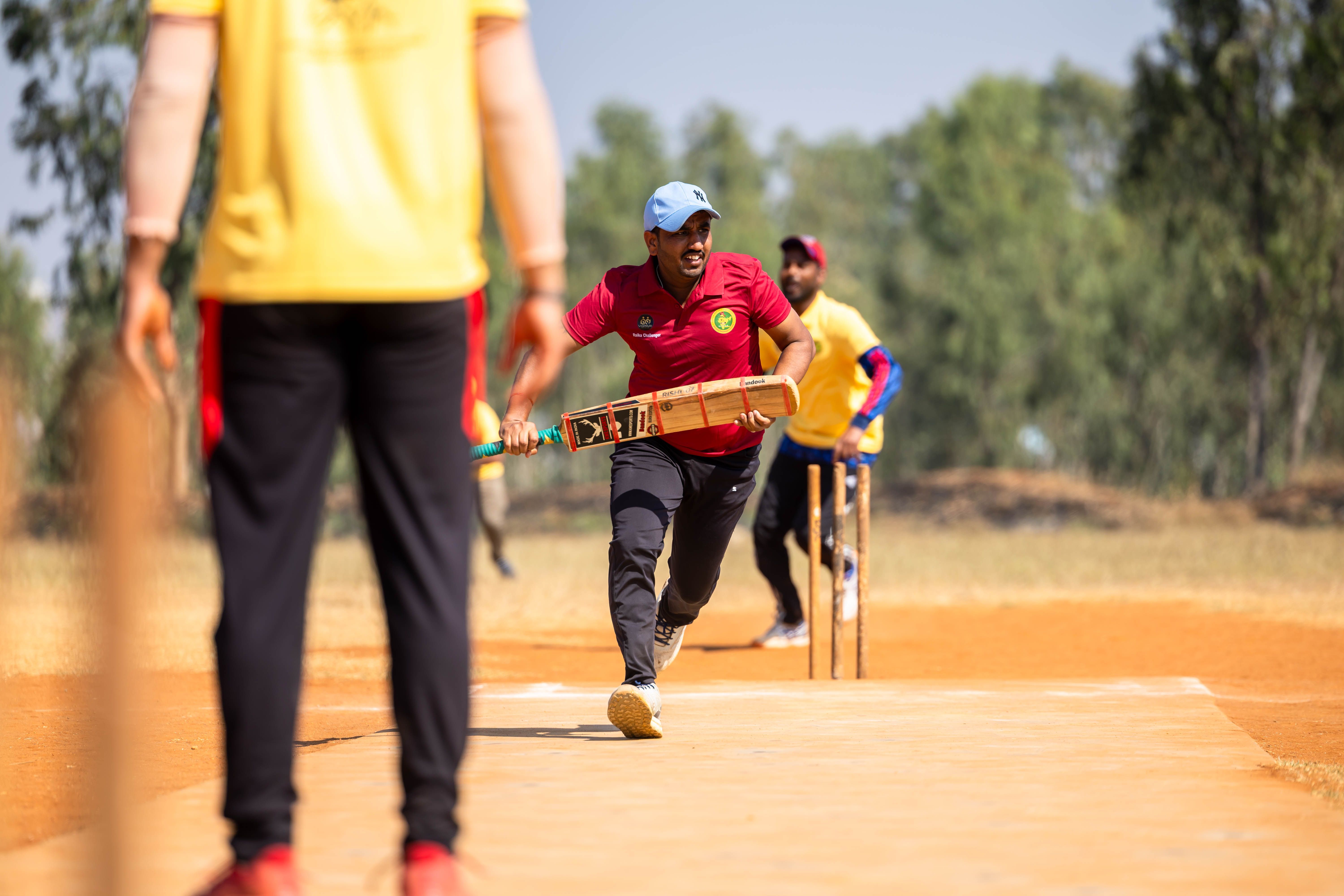Intense Cricket Match Action Capture · Free Stock Photo