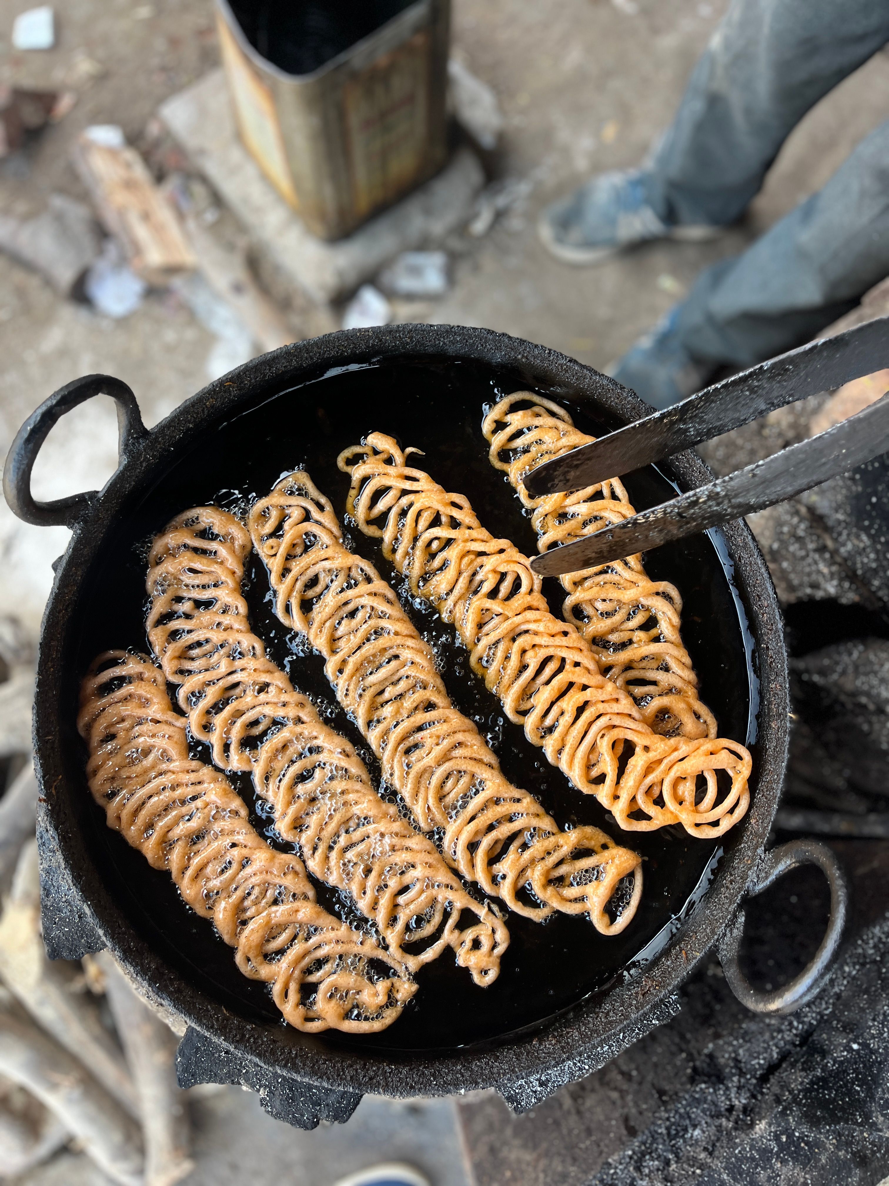 Traditional Indian Street Food Cooking Frying · Free Stock Photo