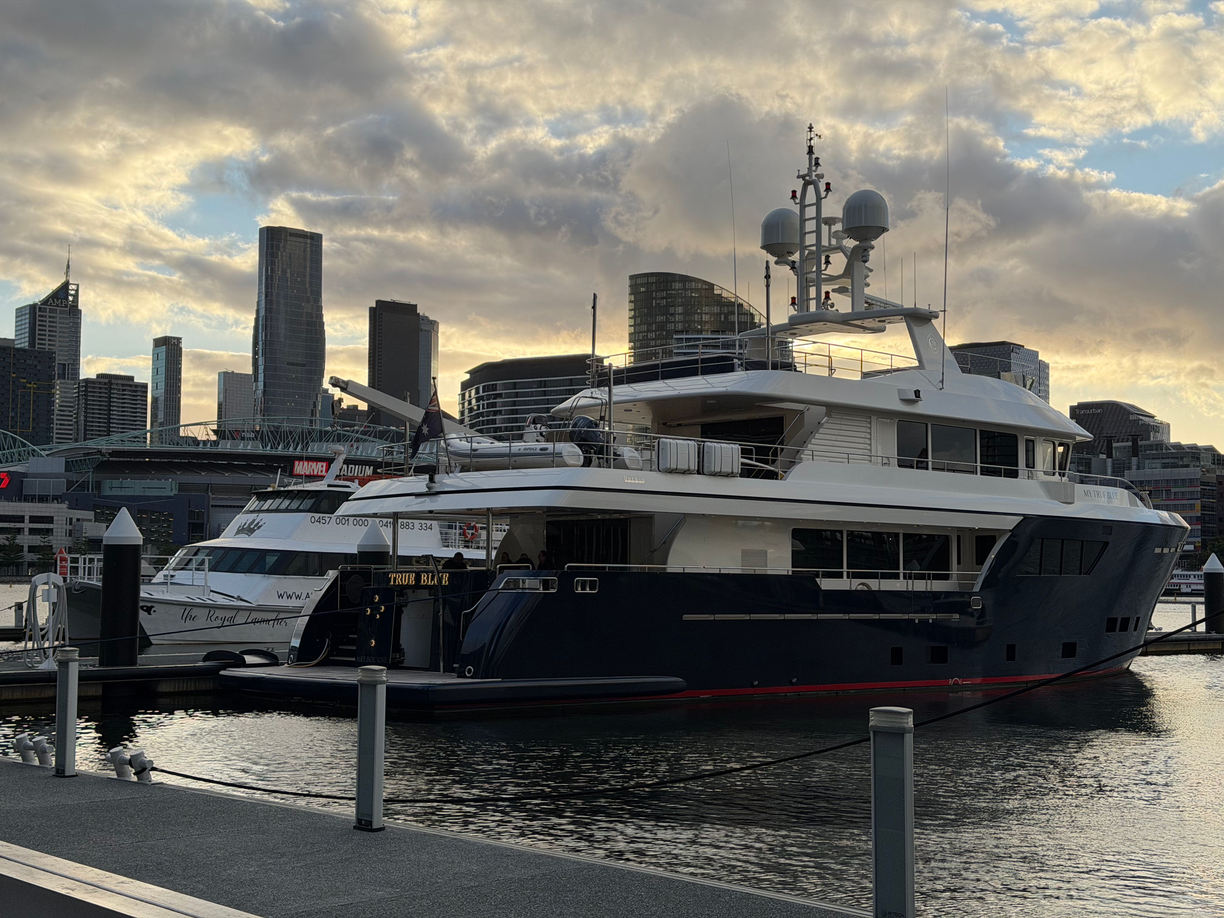 Luxury Yacht at Southbank Dock Melbourne · Free Stock Photo