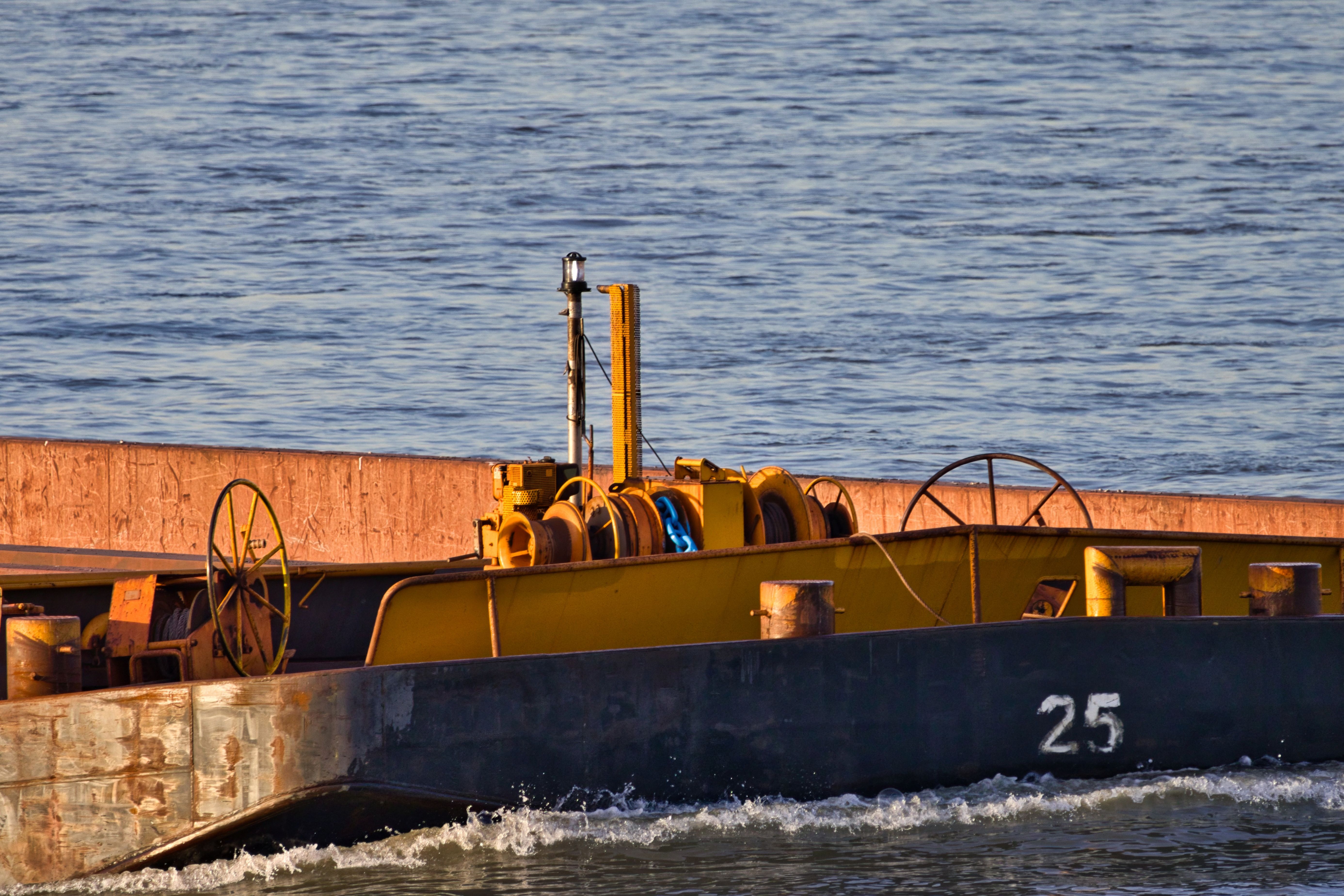 Industrial Barge on River Waterway · Free Stock Photo