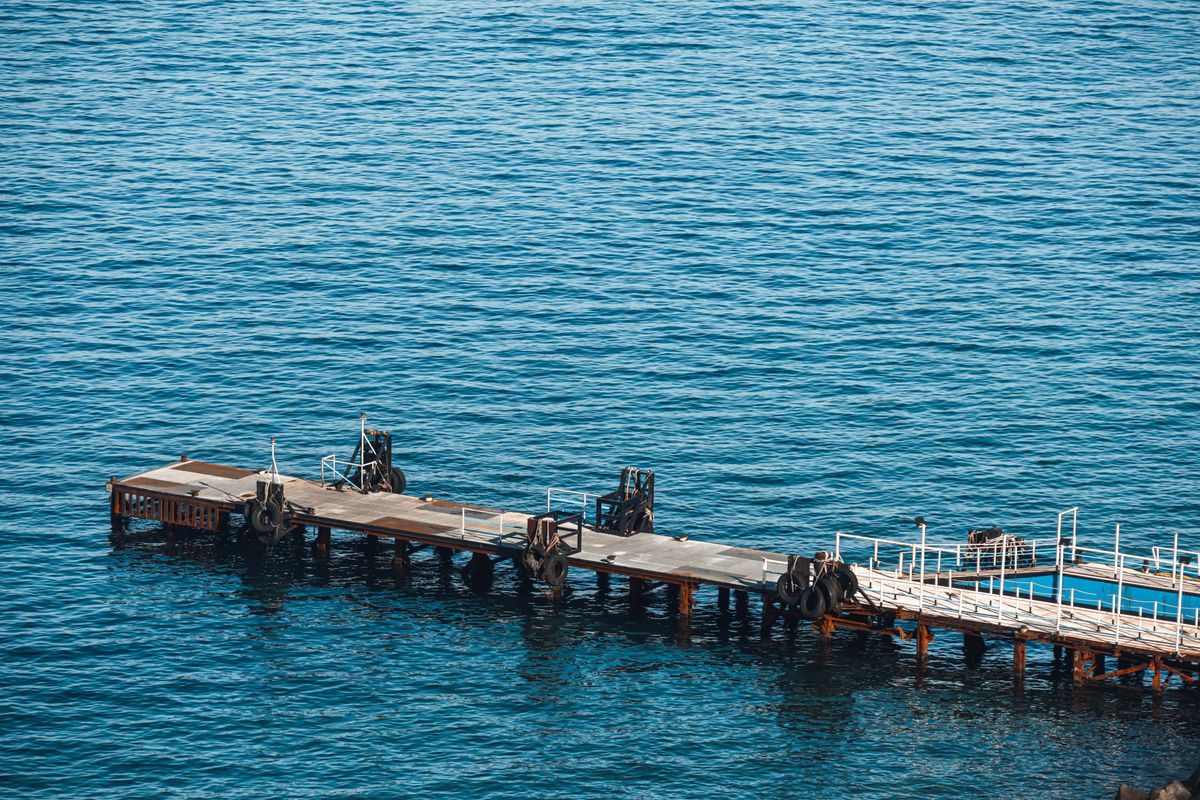 A Old Wooden Pier In Corinthia Greece Photos, Download The BEST Free A ...
