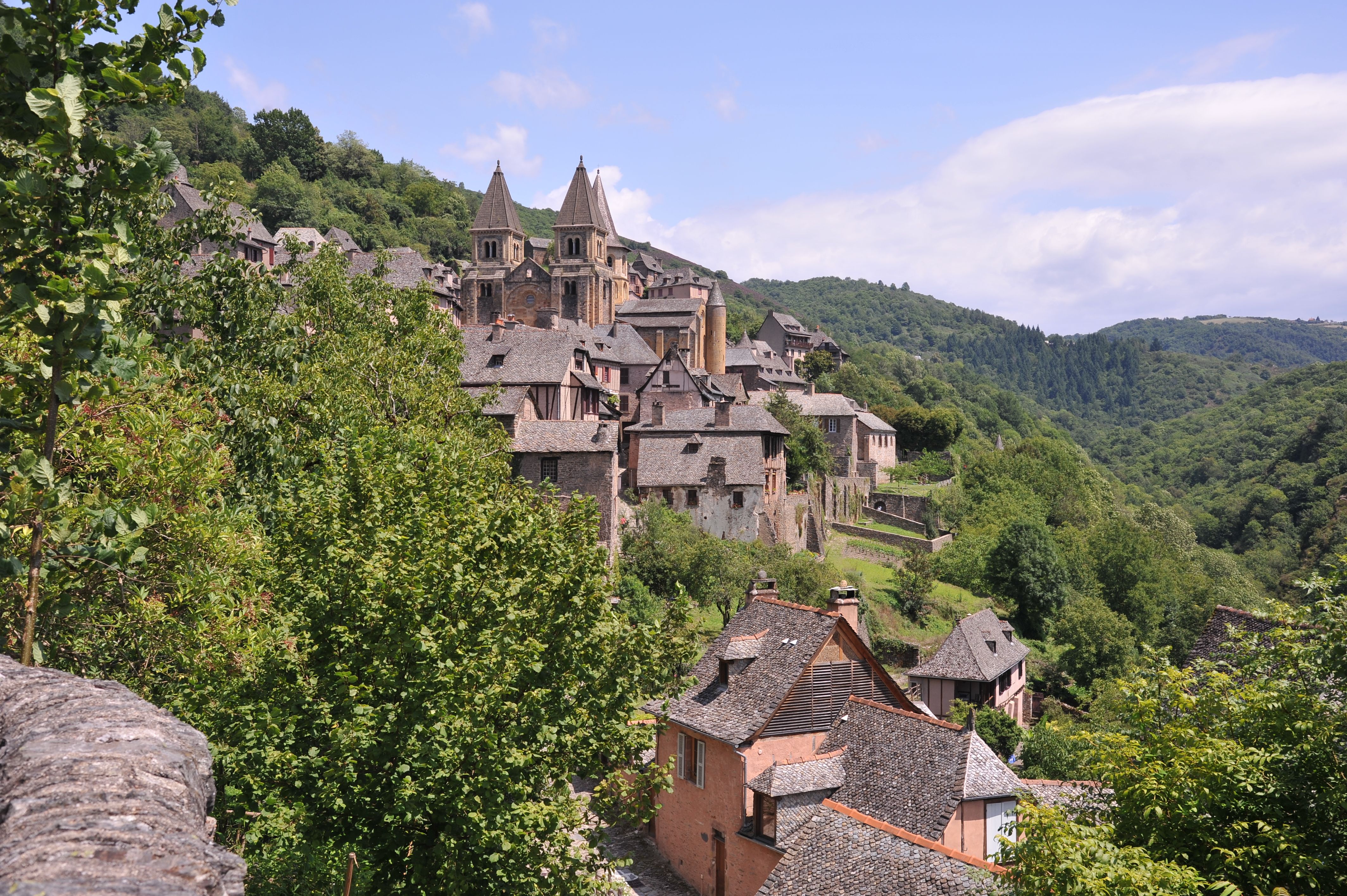 Charming French Hilltop Village with Historic Architecture · Free Stock ...