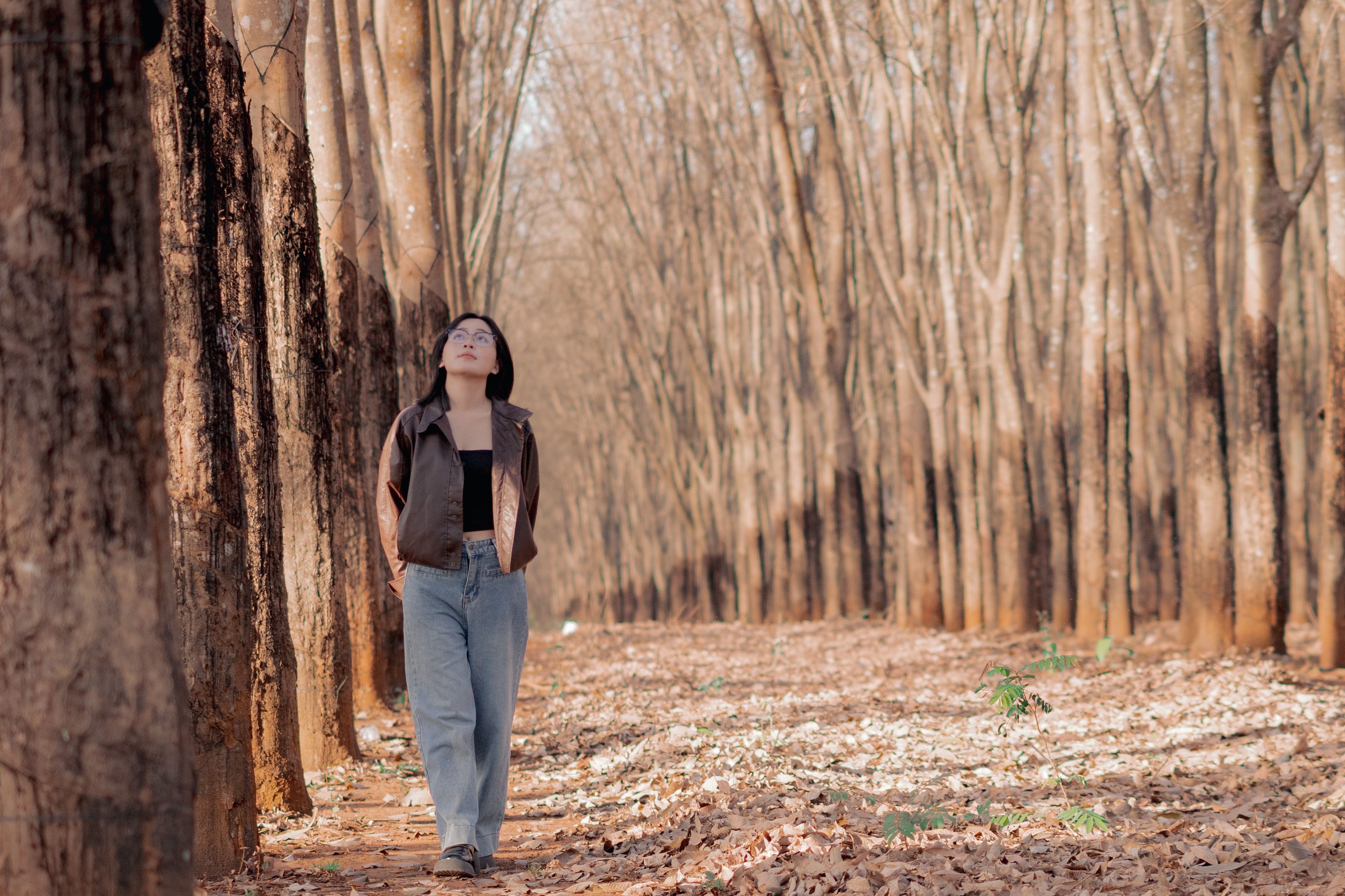Young Woman Strolling in Vietnamese Forest · Free Stock Photo