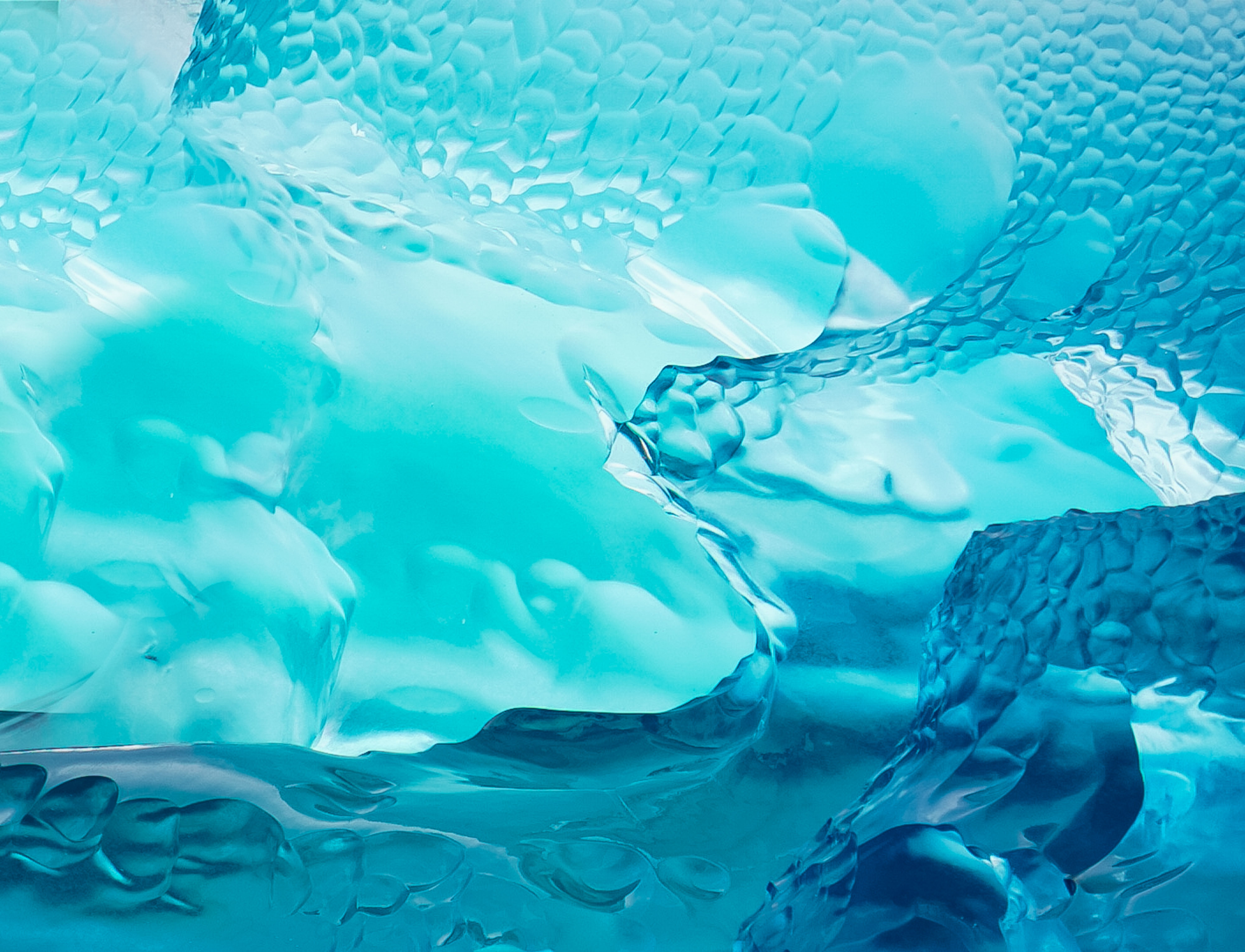 Close-up of Textured Blue Ice Formation · Free Stock Photo