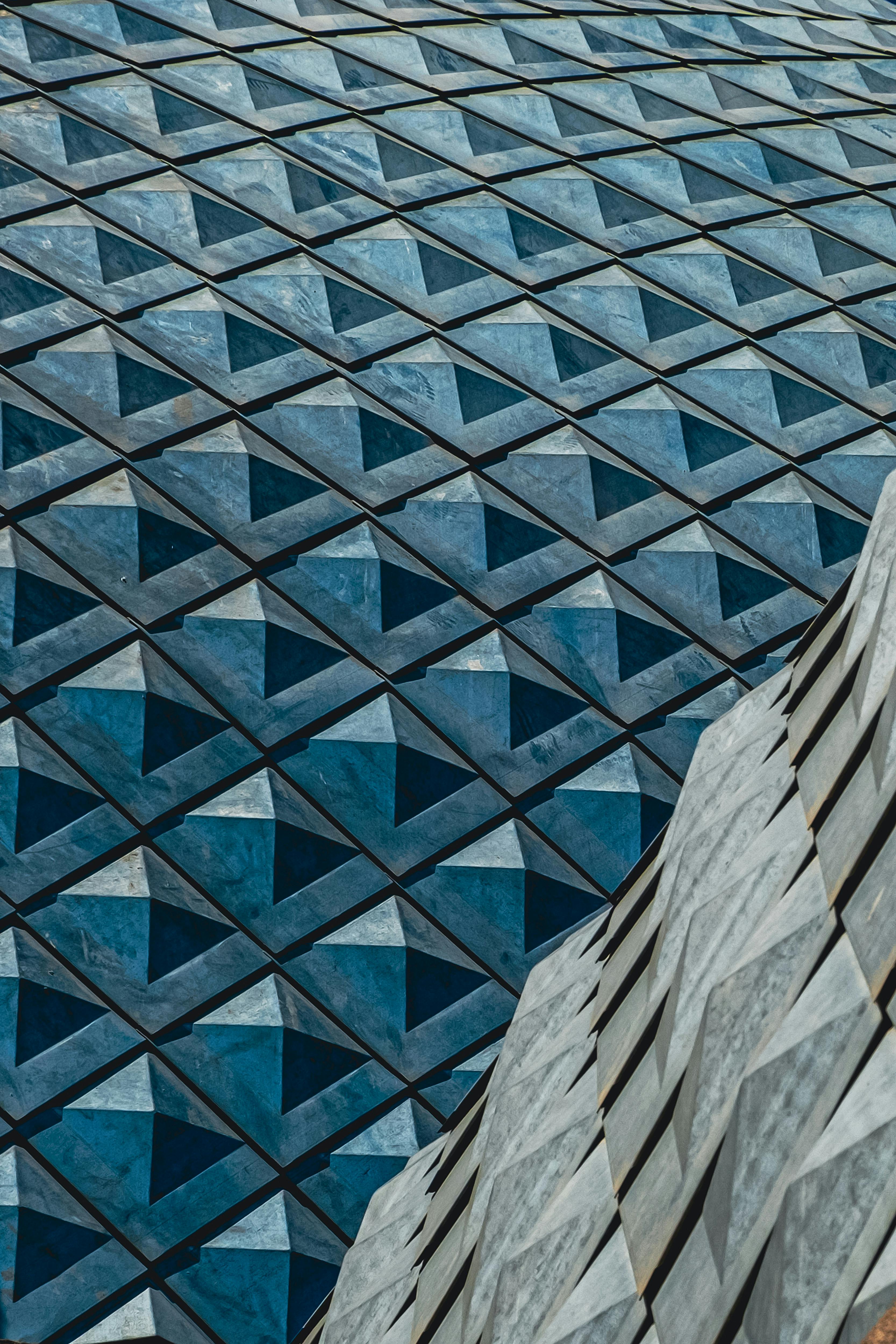 Abstract Geometric Building Facade Pattern · Free Stock Photo