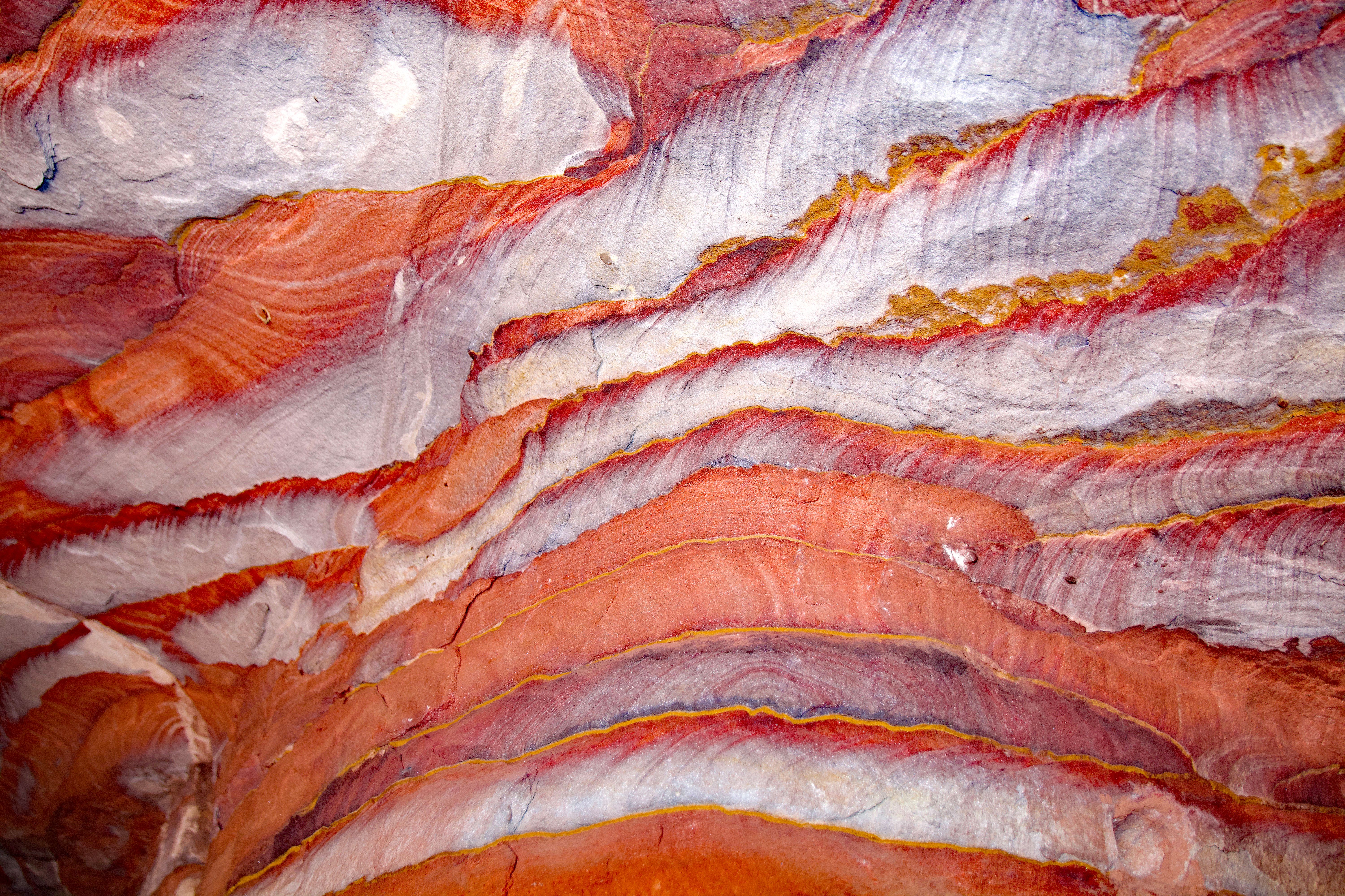 Colorful Striated Sandstone Layers in Petra · Free Stock Photo