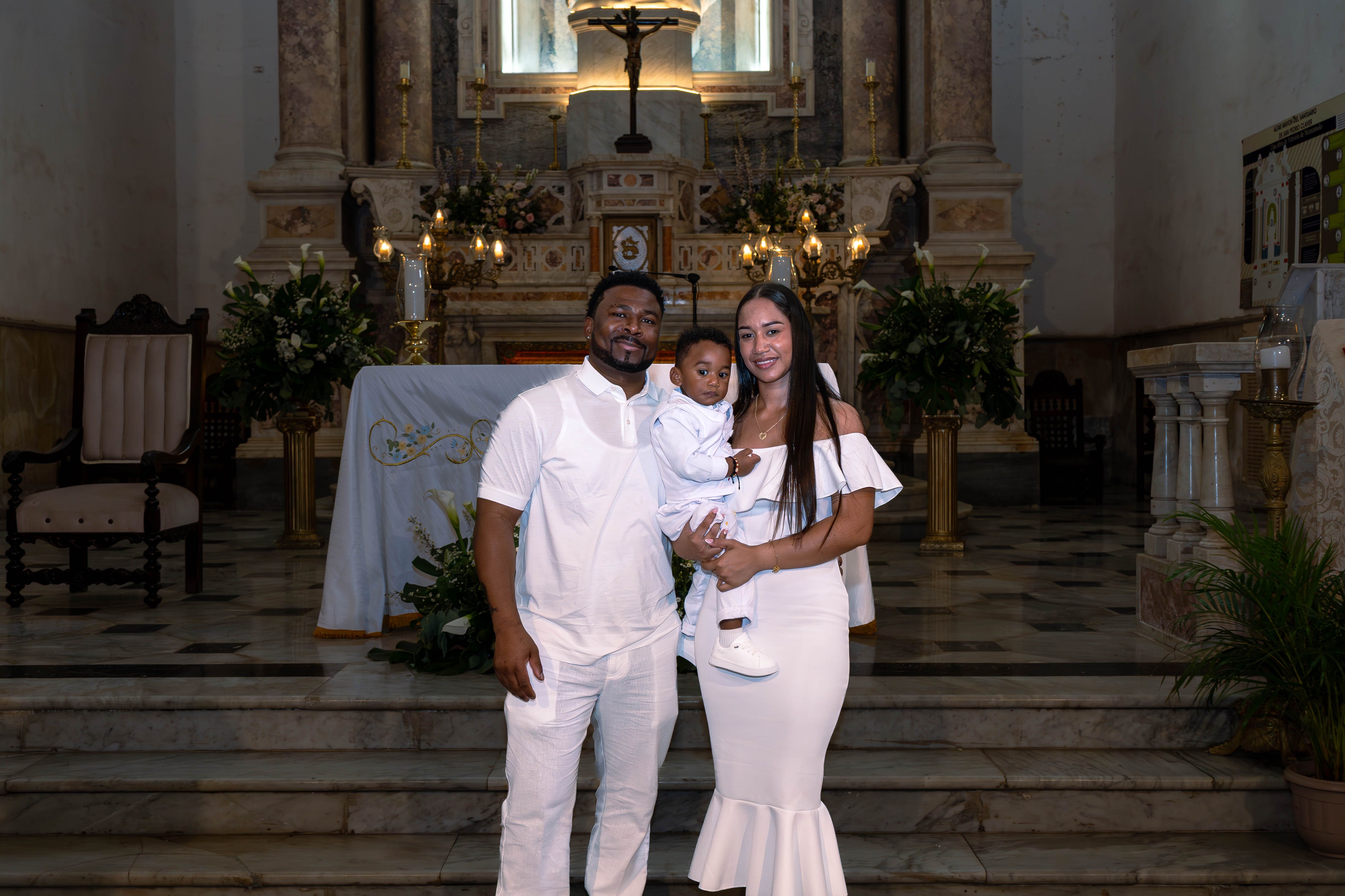 Family Portrait in Church Interior · Free Stock Photo