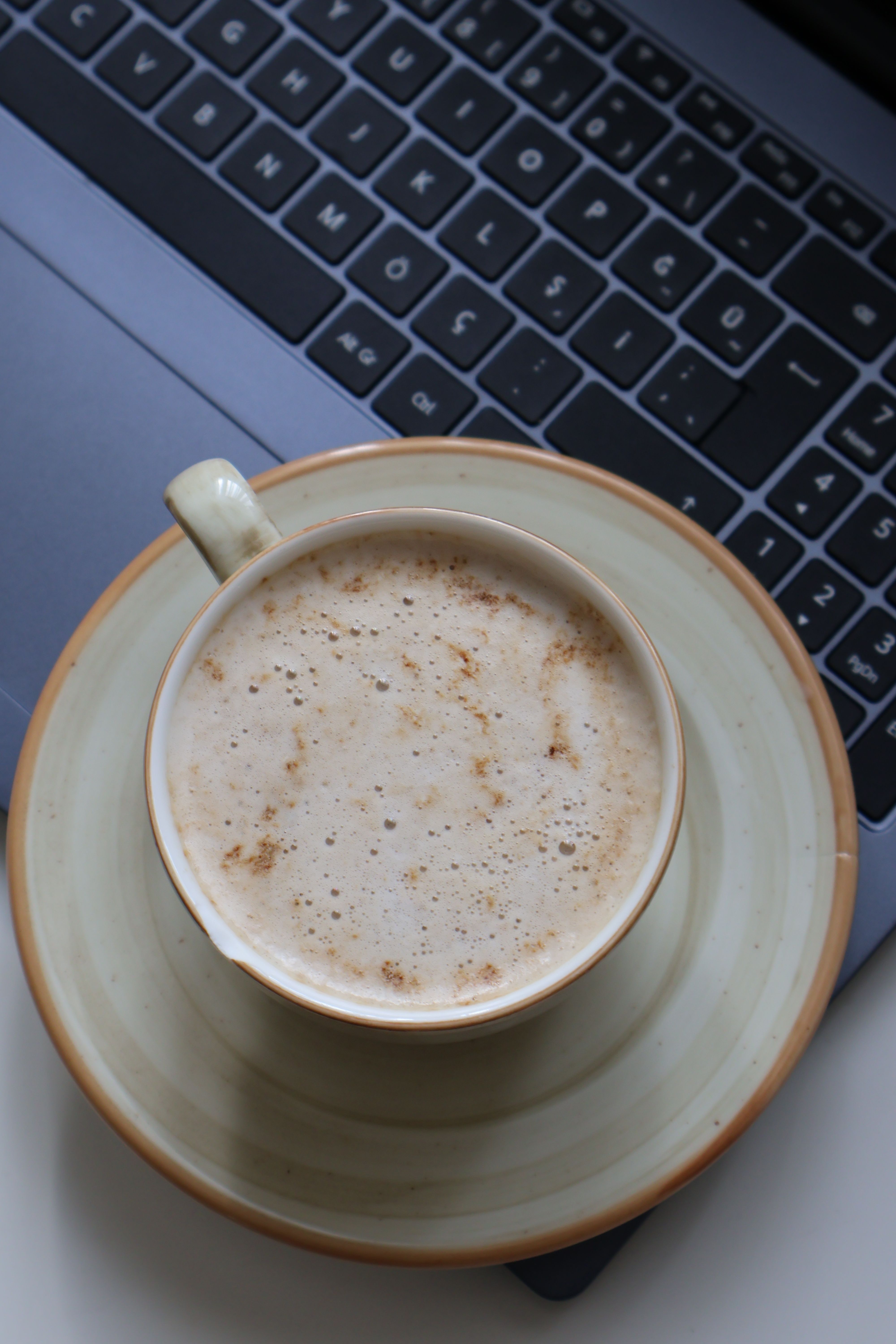 Coffee Cup on Laptop Keyboard - Productivity · Free Stock Photo