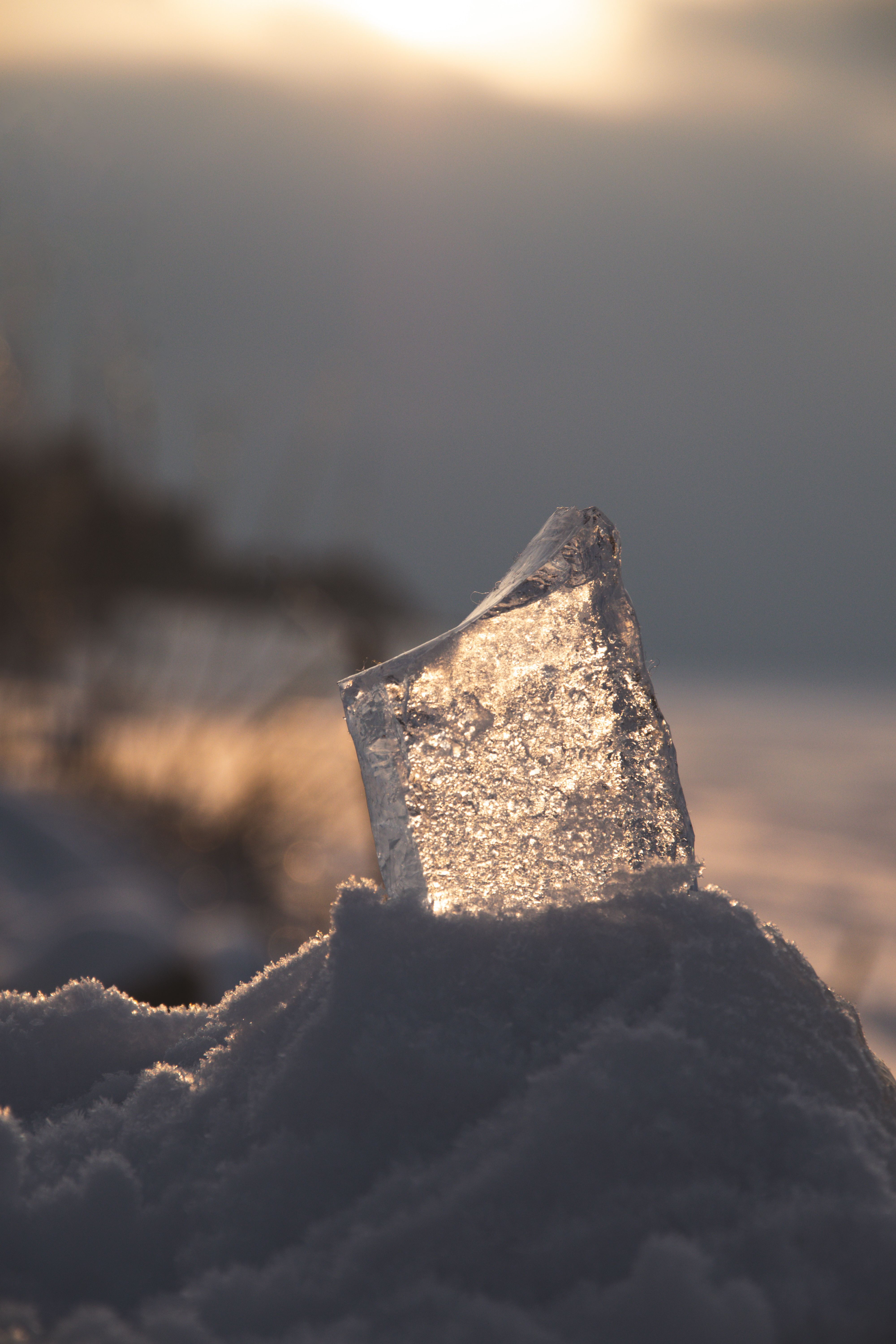 Triangular Ice in Sand · Free Stock Photo