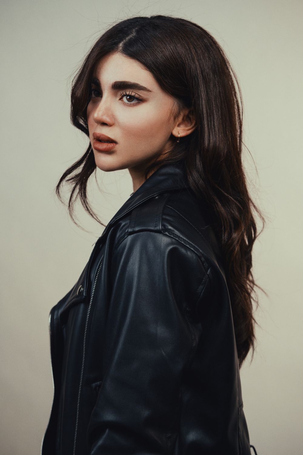 Portrait of Woman in Black Leather Jacket · Free Stock Photo