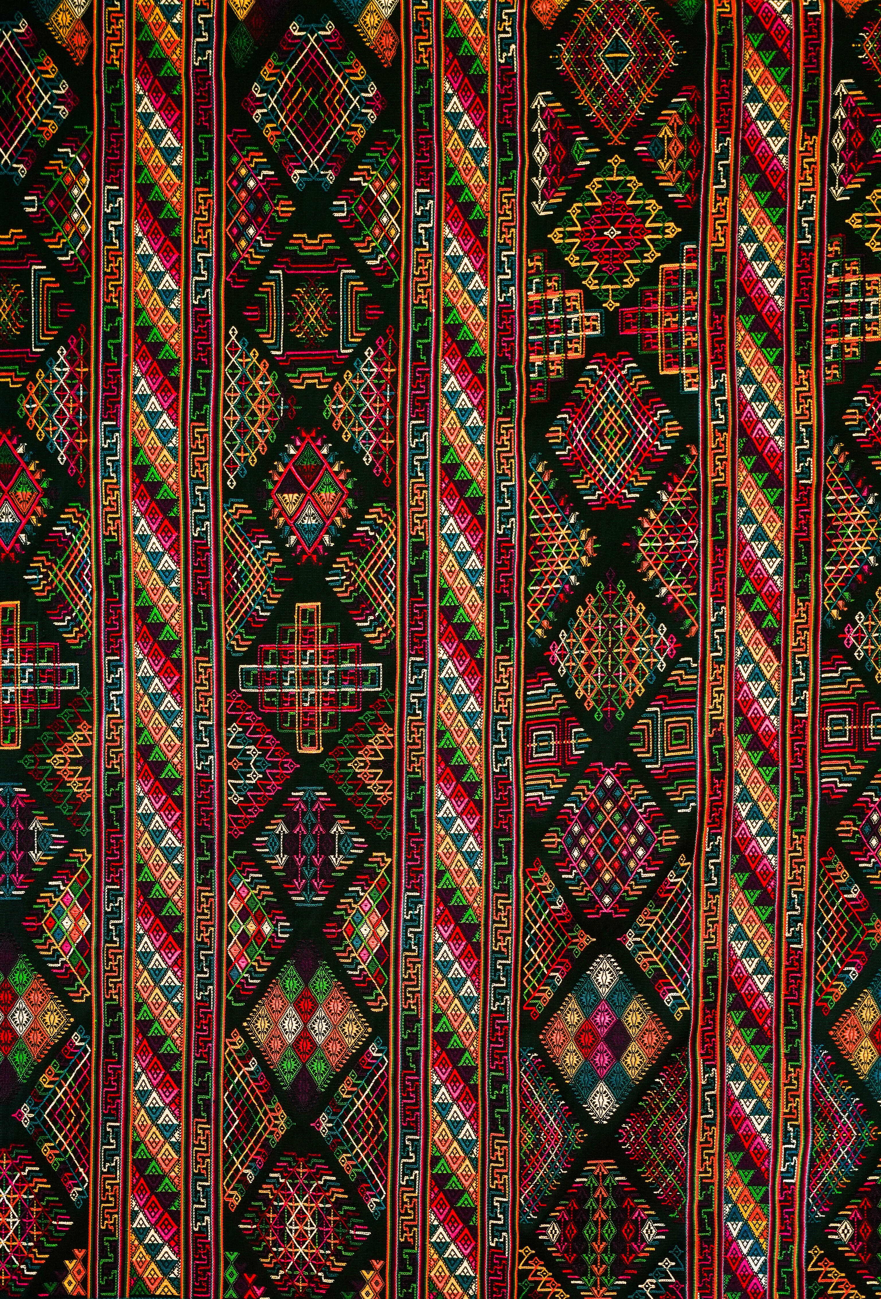 Colorful Traditional Bhutanese Textile Design · Free Stock Photo