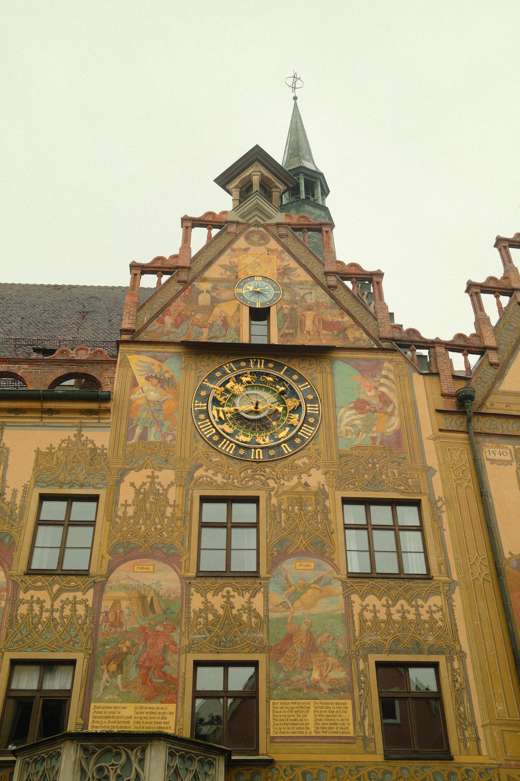 Historic Town Hall with Astronomical Clock in Ulm · Free Stock Photo