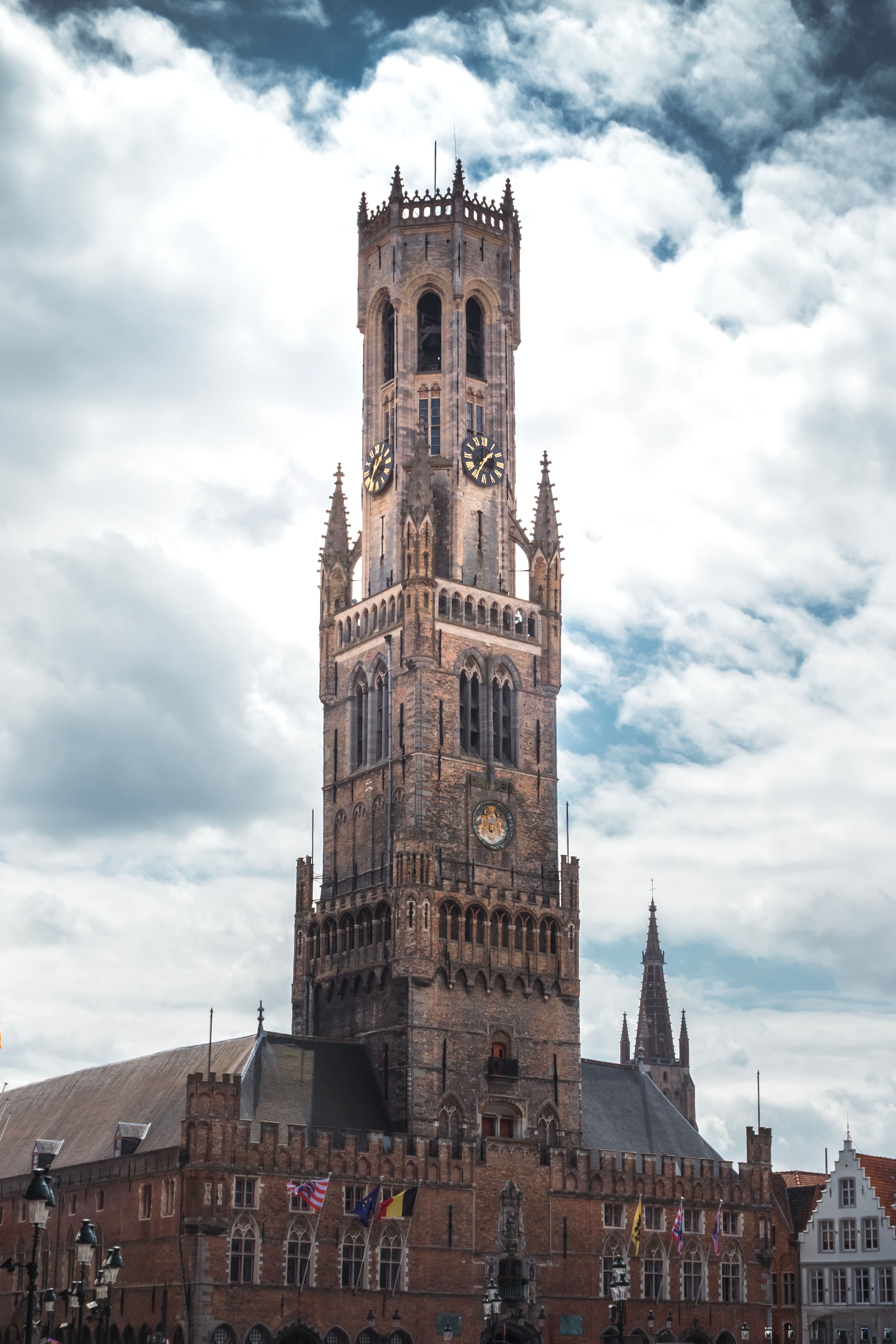 Belfry of Bruges Tower Against Clear Sky · Free Stock Photo