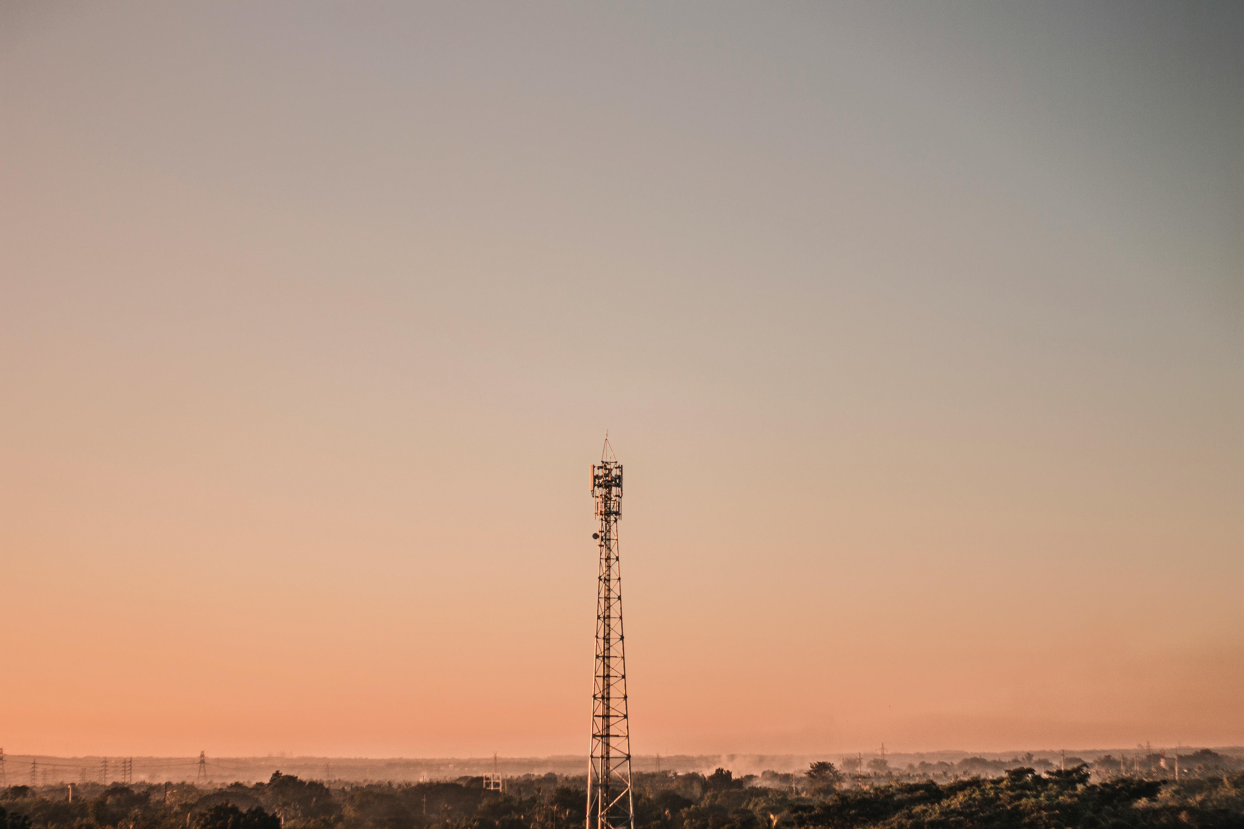 Sunset Telecommunication Tower Photos, Download The BEST Free Sunset ...