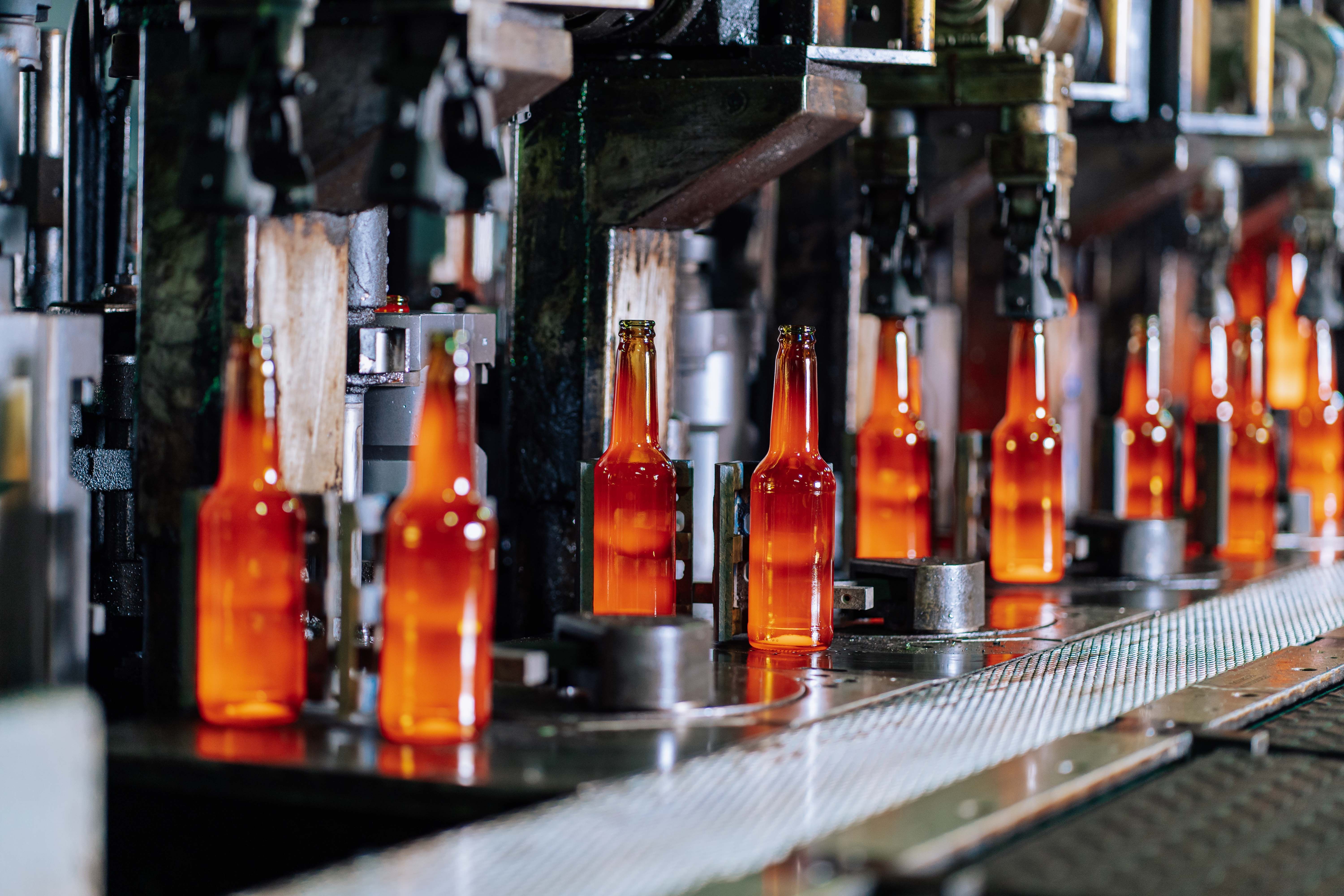 Glass Bottle Production Line in Factory · Free Stock Photo