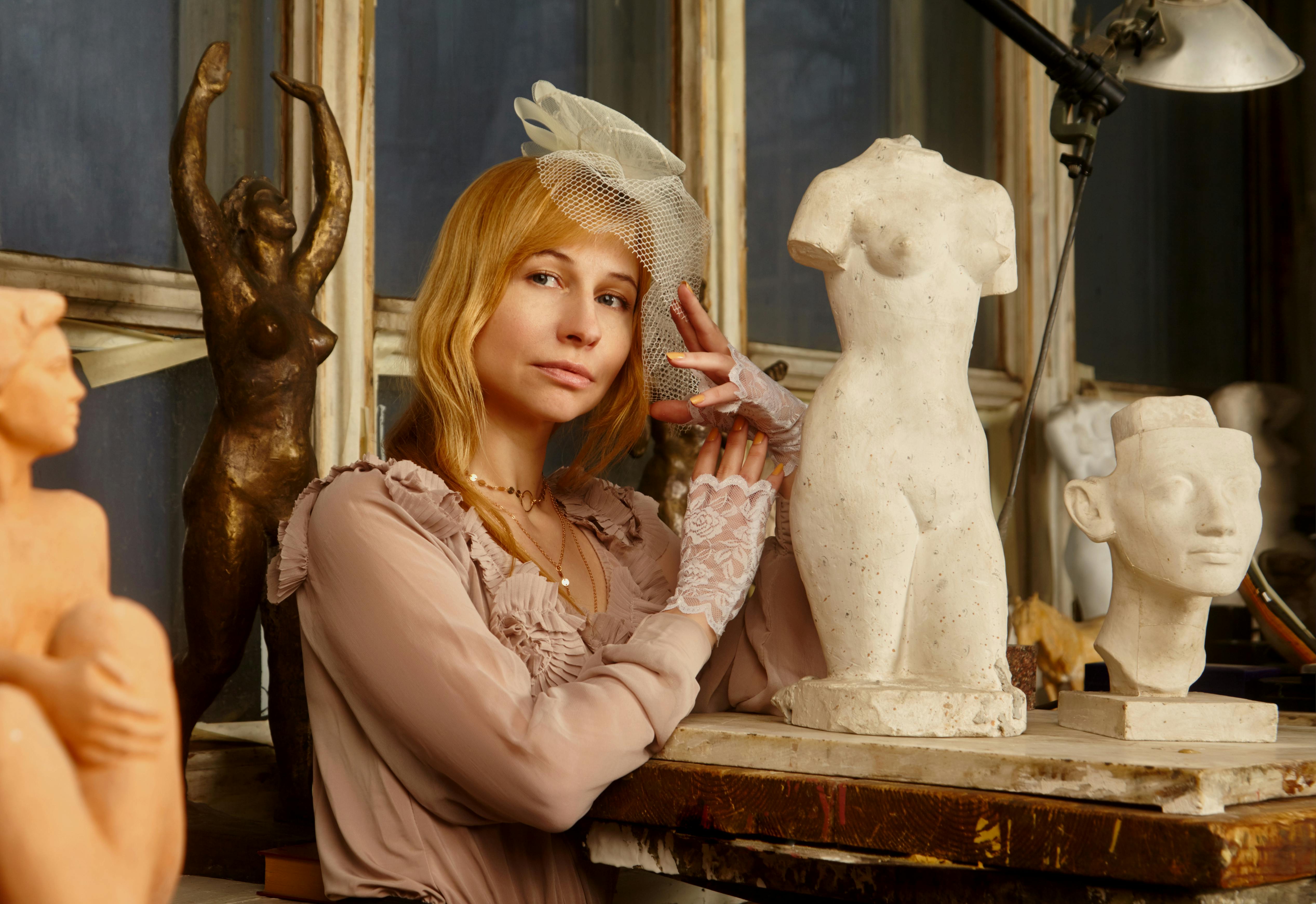 Woman Near Sculpture · Free Stock Photo