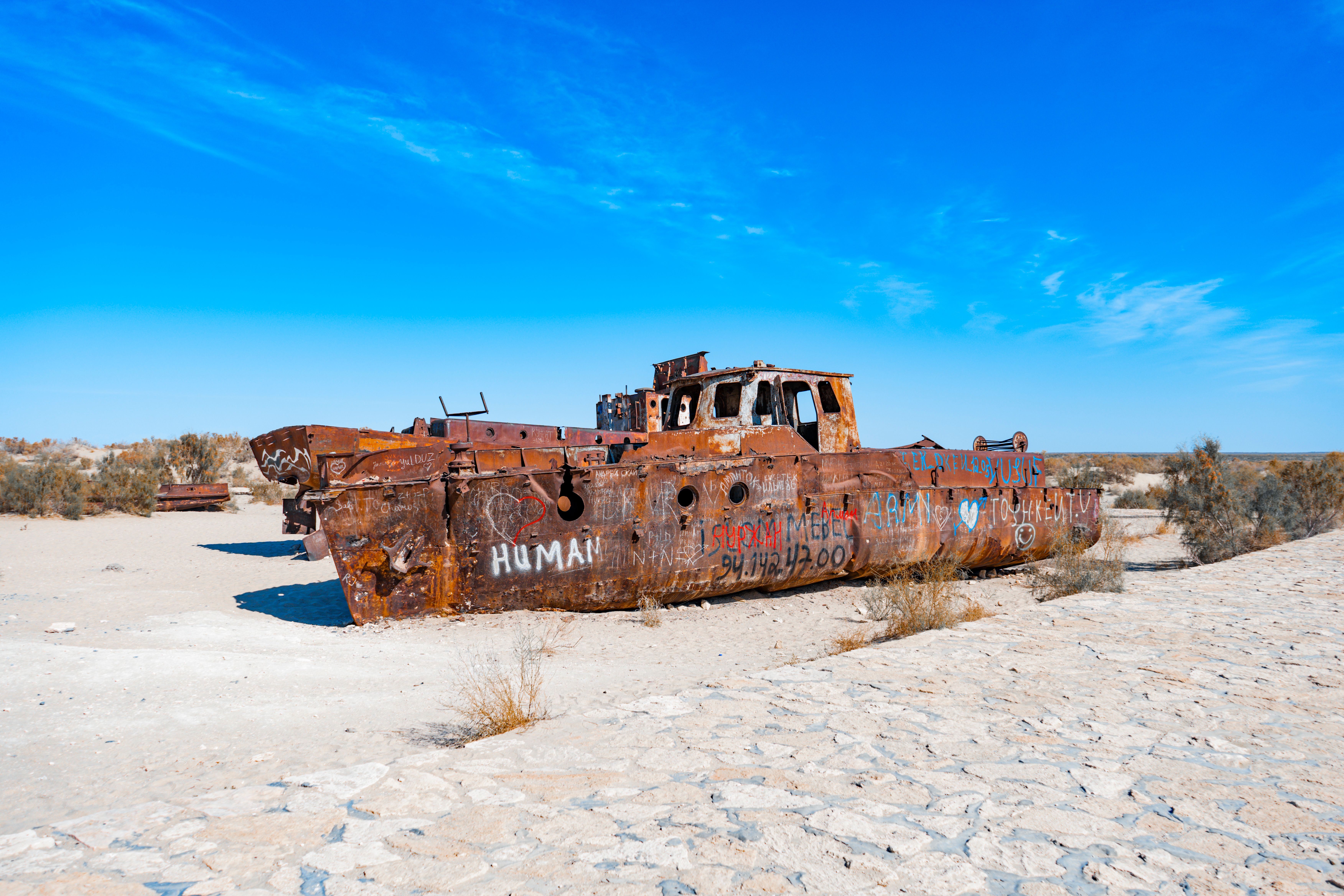 Rusty Shipwrecks on the Aral Sea Desert · Free Stock Photo