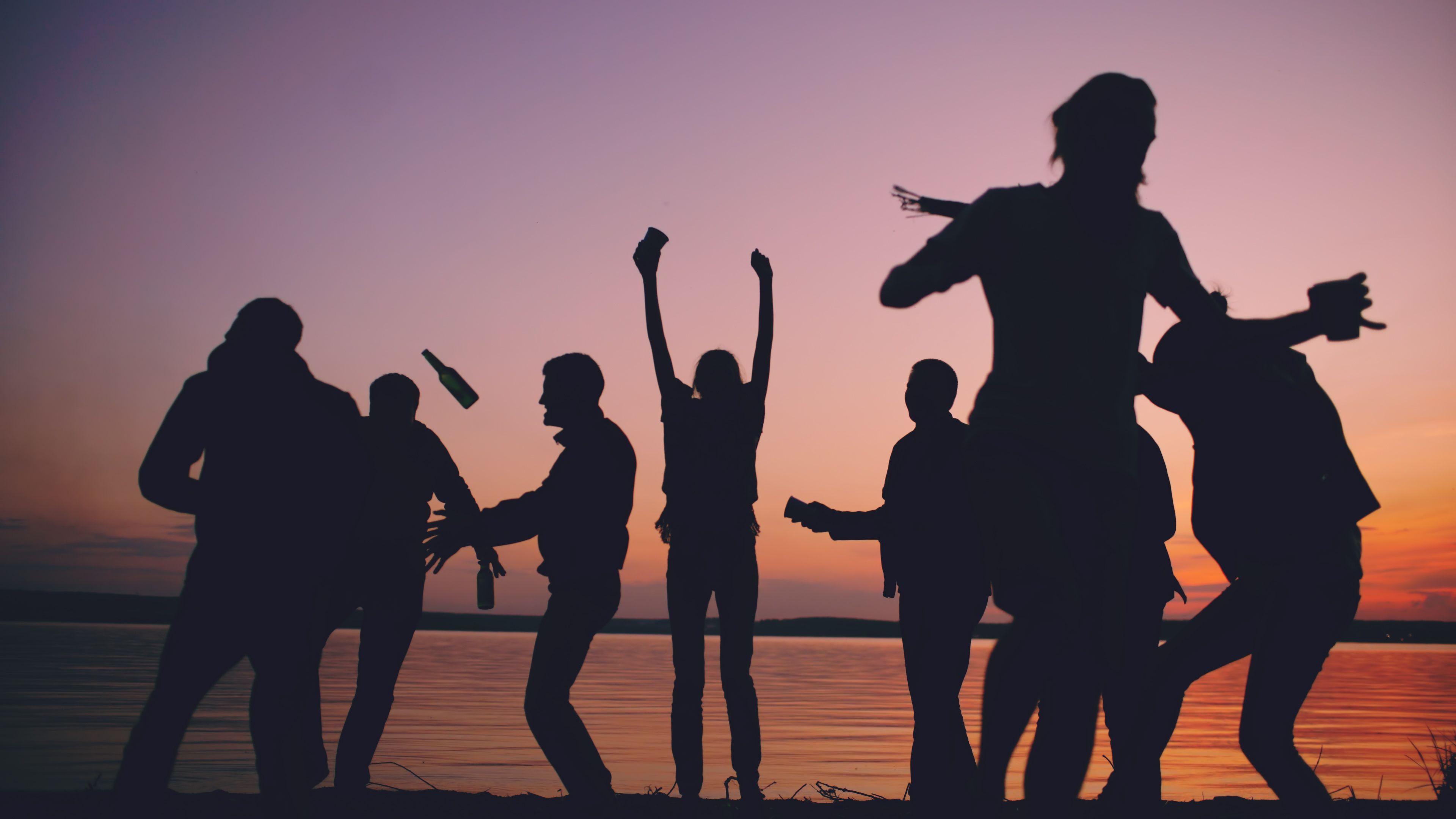 Woman Silhouette Dancing In Celebration 4 Minutes Photos, Download The ...