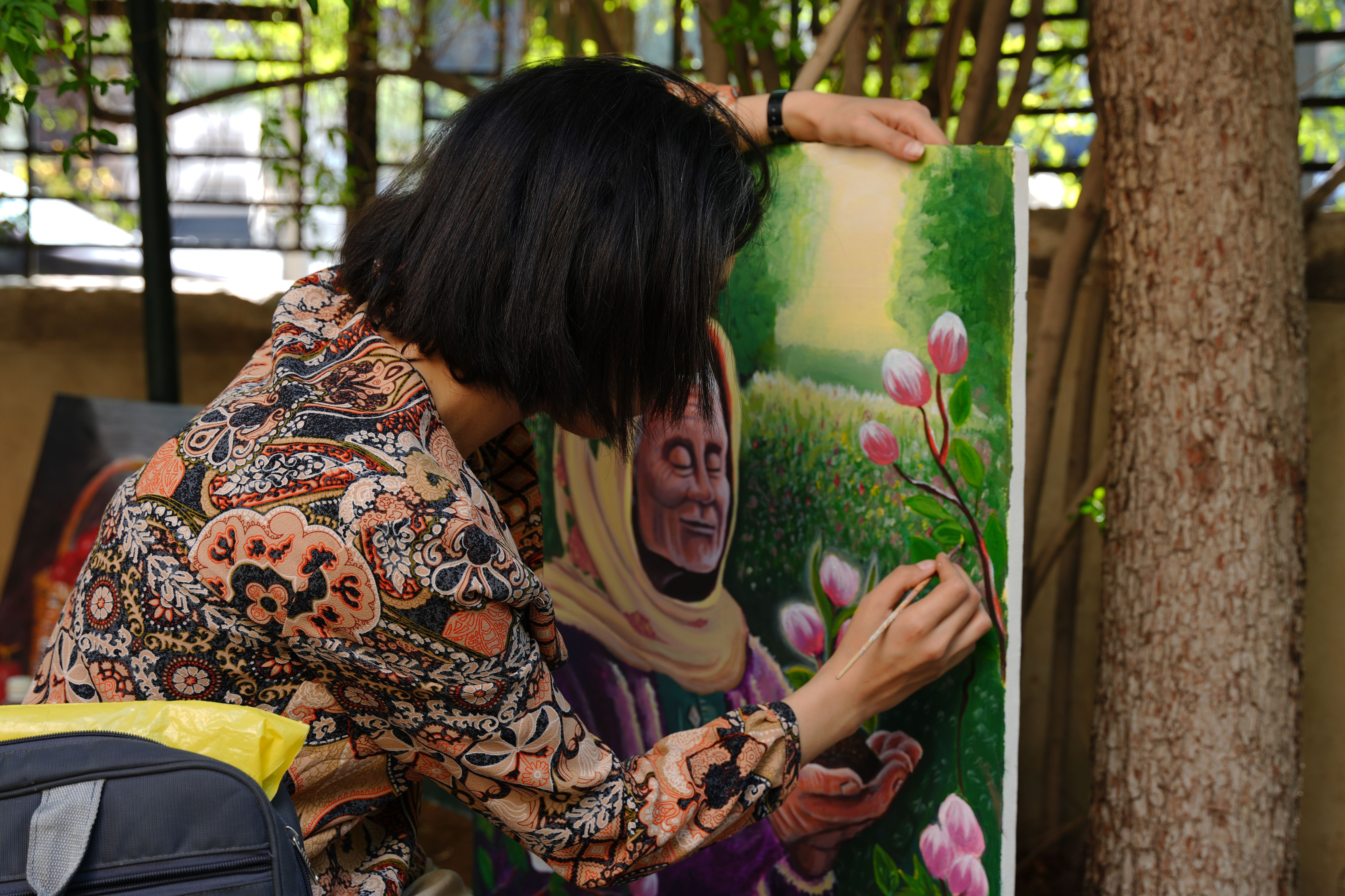 Artist Painting Outdoors in Damascus, Syria · Free Stock Photo