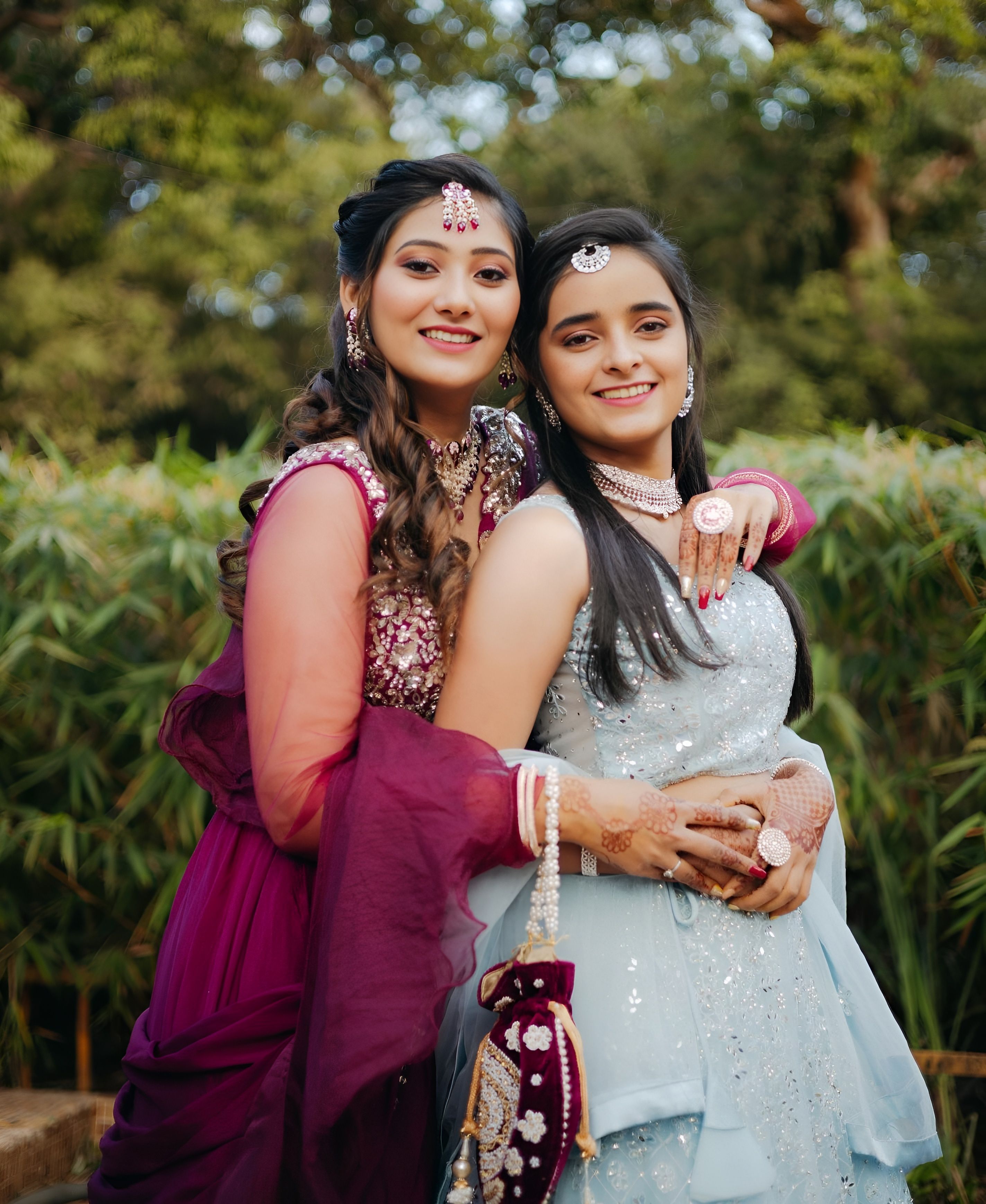 Beautiful Outdoor Portrait of Two Women in Elegant Attire · Free Stock ...