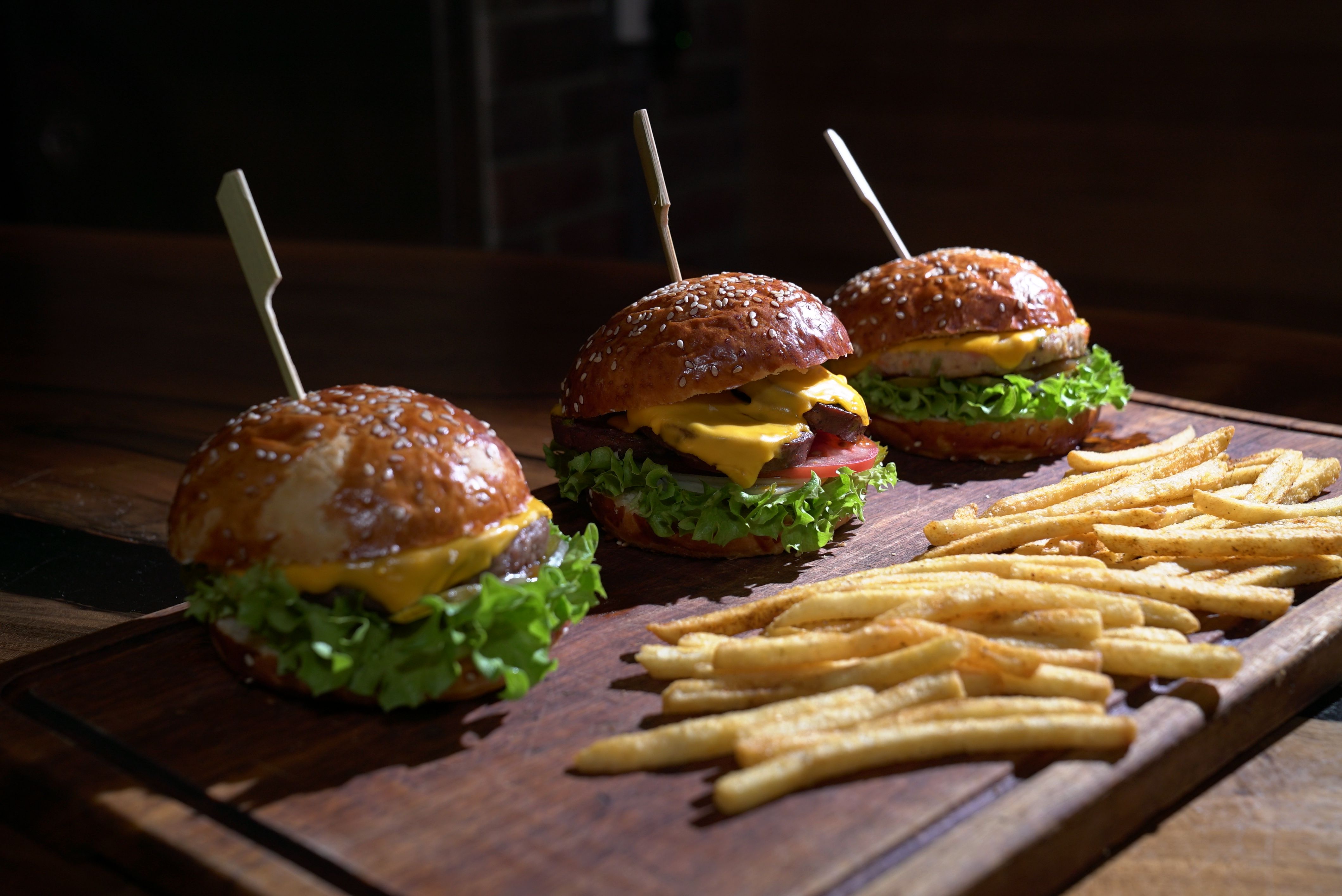 Delicious Cheeseburgers with French Fries · Free Stock Photo