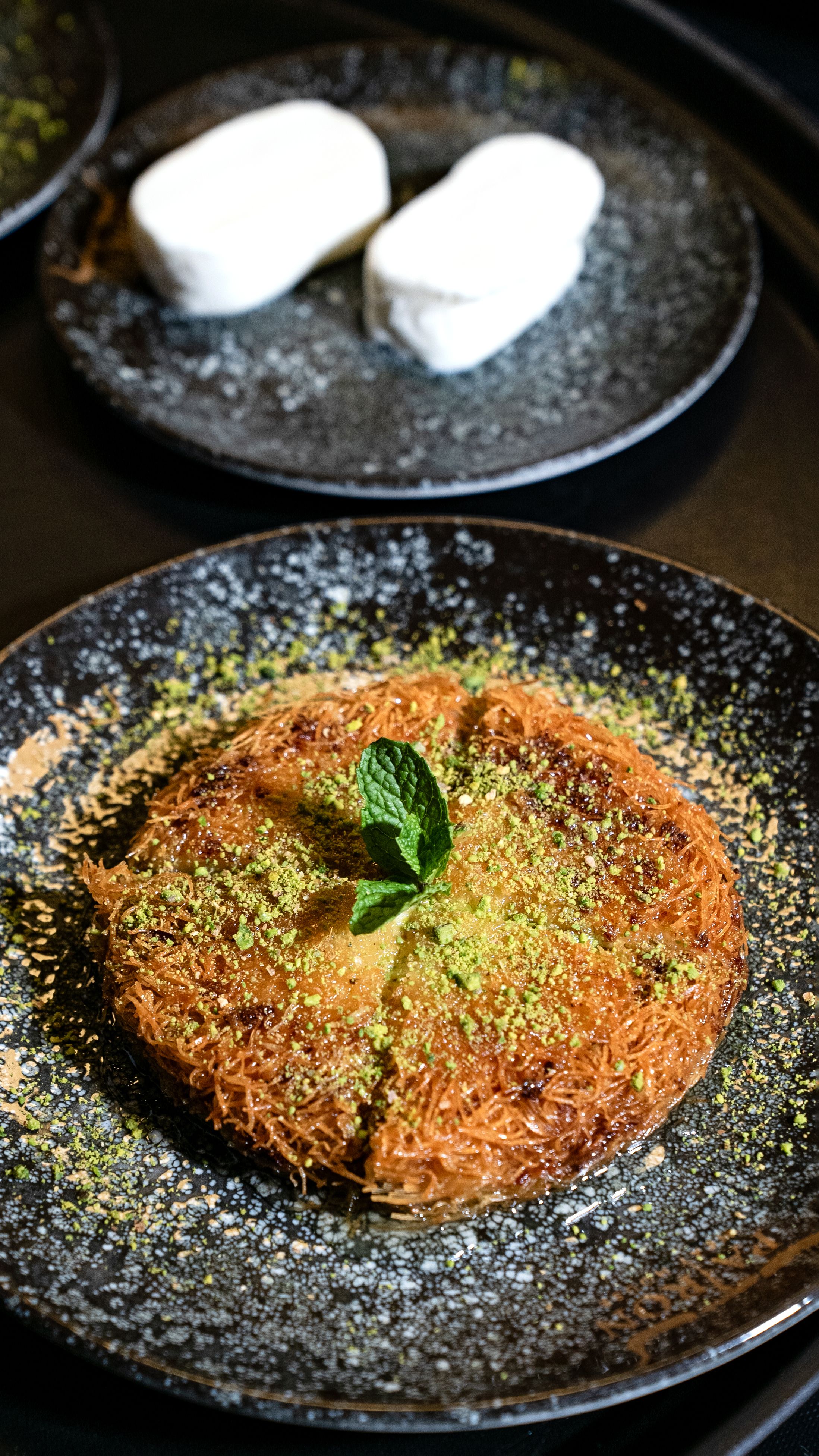 Delicious Middle Eastern Kunafa Dessert with Ice Cream · Free Stock Photo