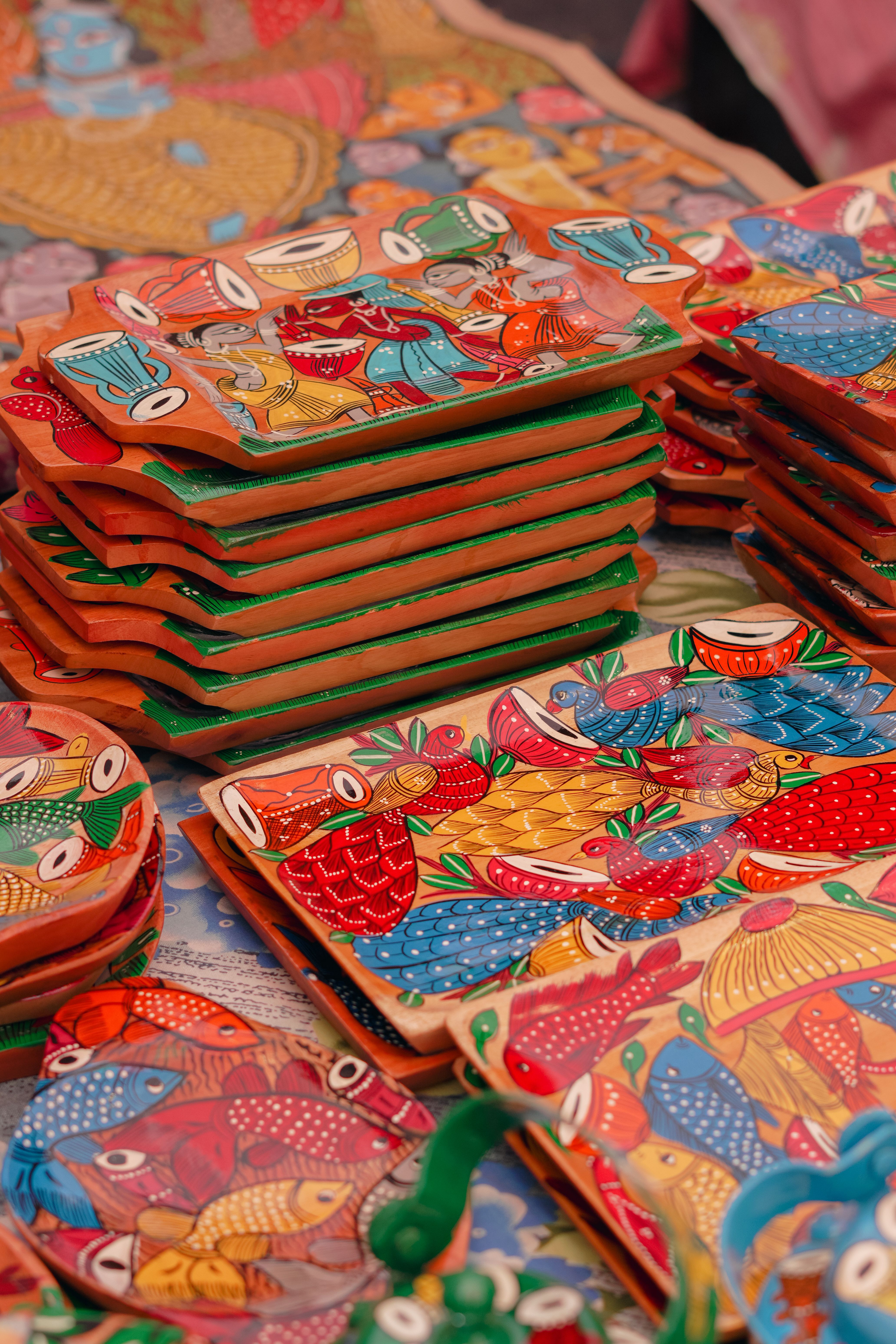 Colorful Traditional Indian Art Plates · Free Stock Photo