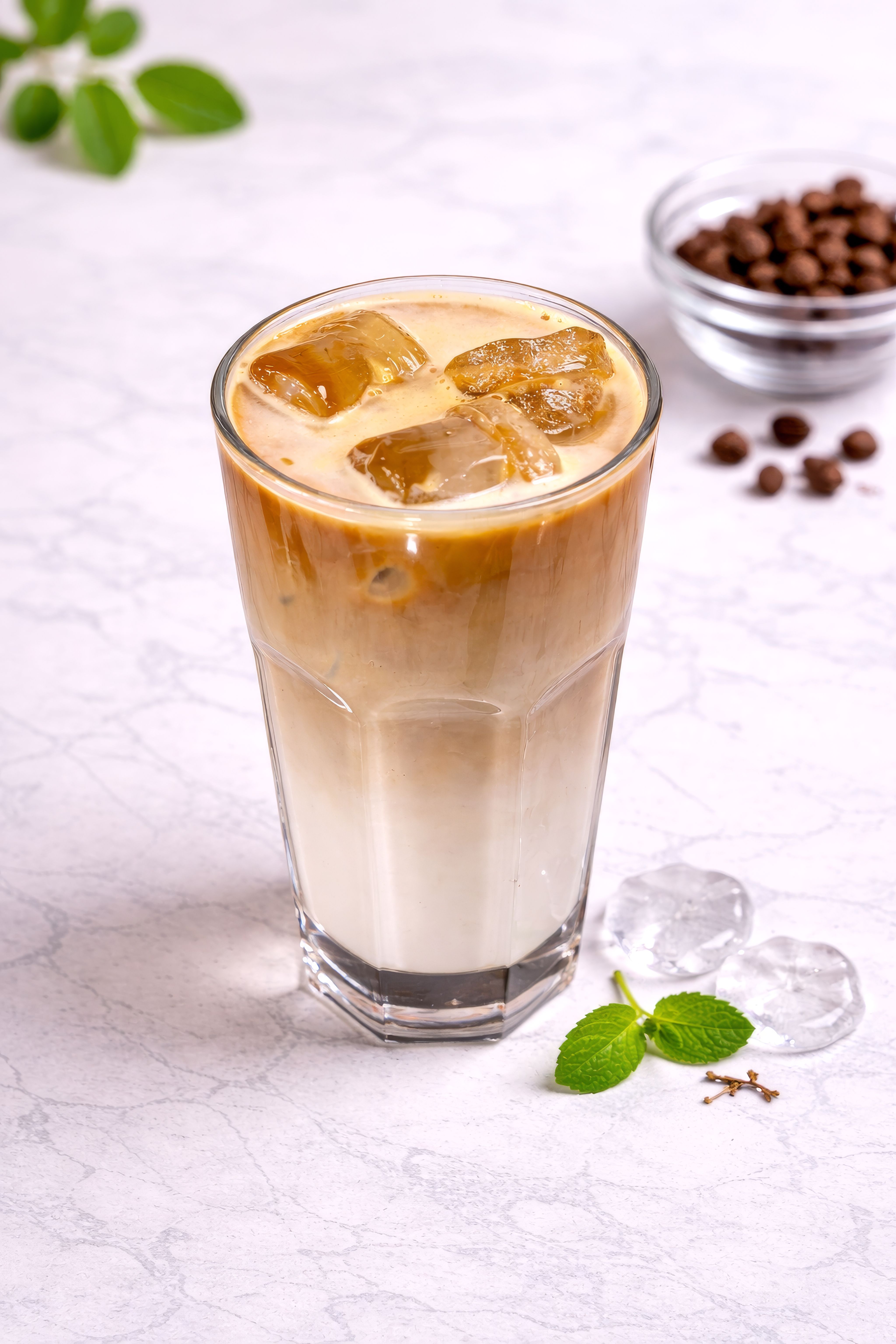 Refreshing Iced Latte with Coffee Beans · Free Stock Photo