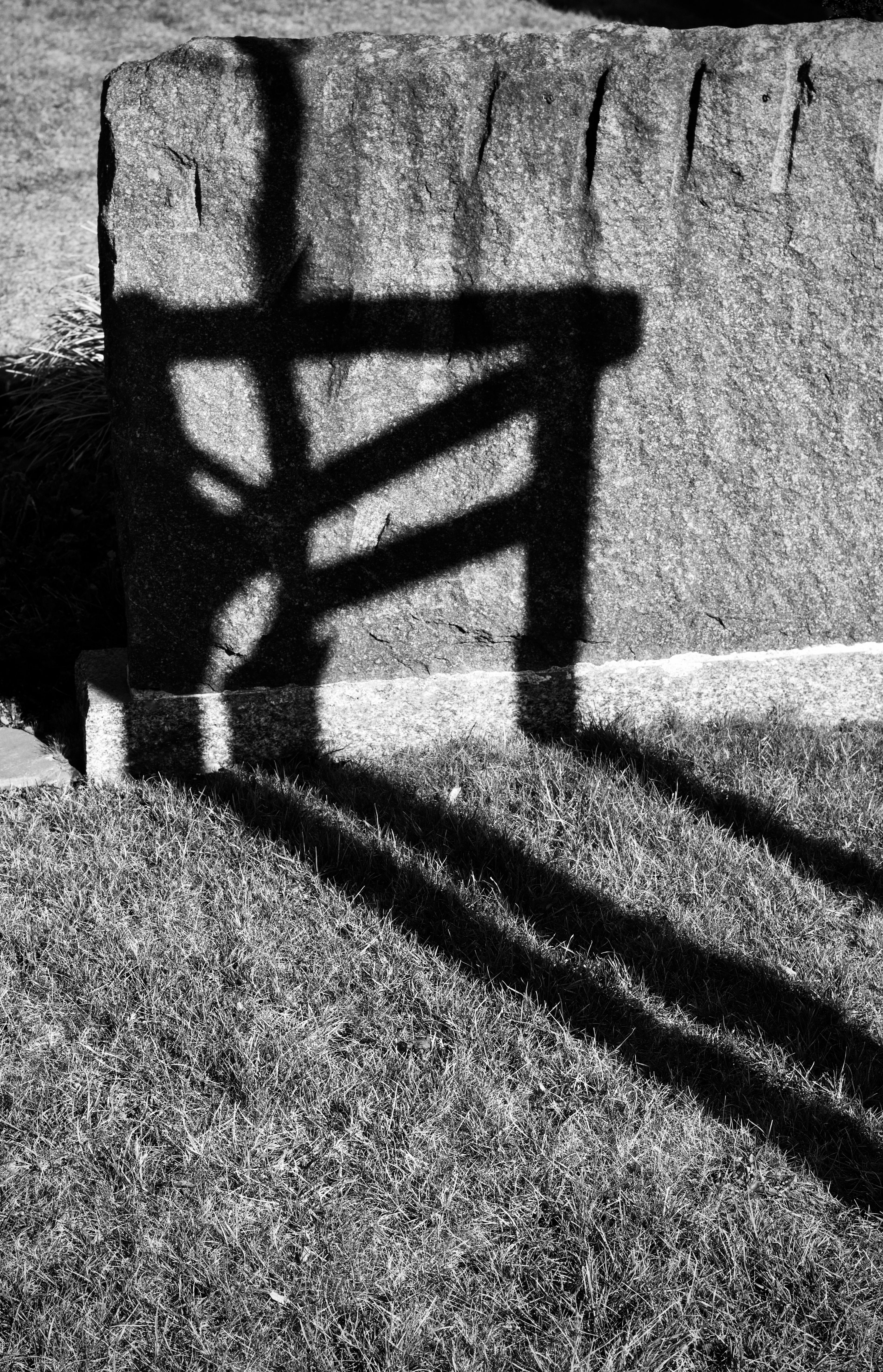 Abstract Shadow on Stone with Grass · Free Stock Photo