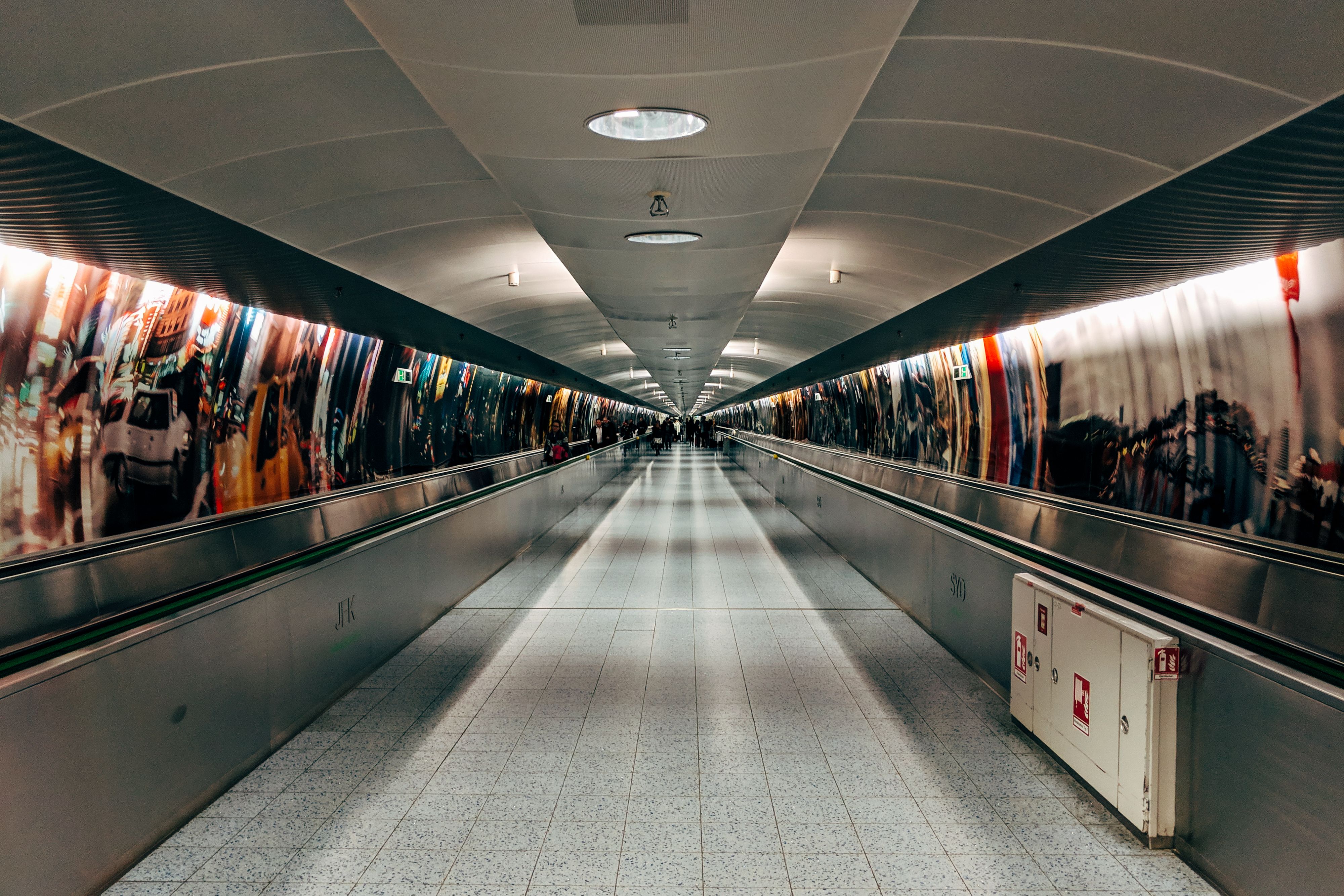 Subway Hall with Posters on Walls · Free Stock Photo