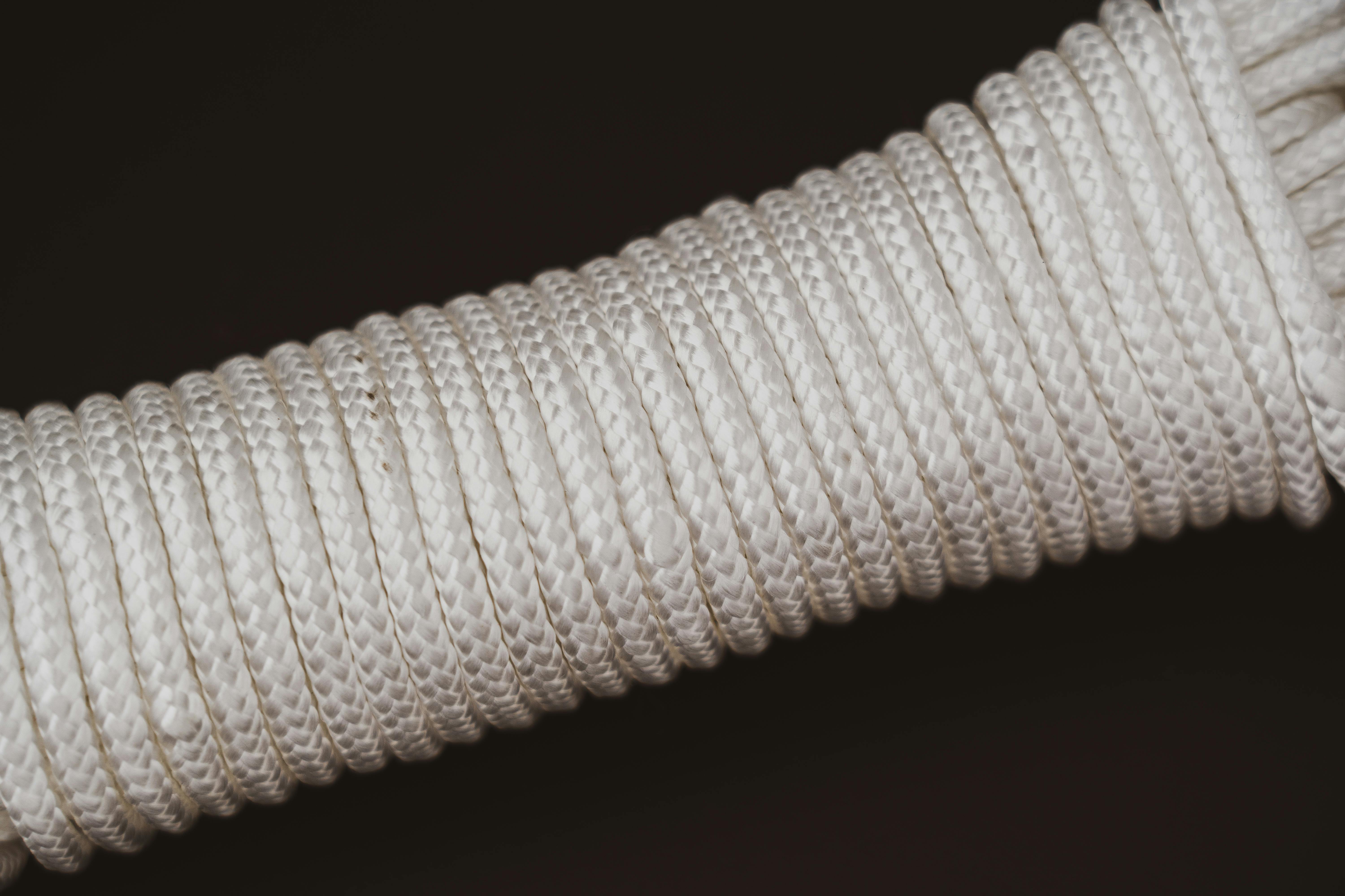 White Rope on Black Surface · Free Stock Photo