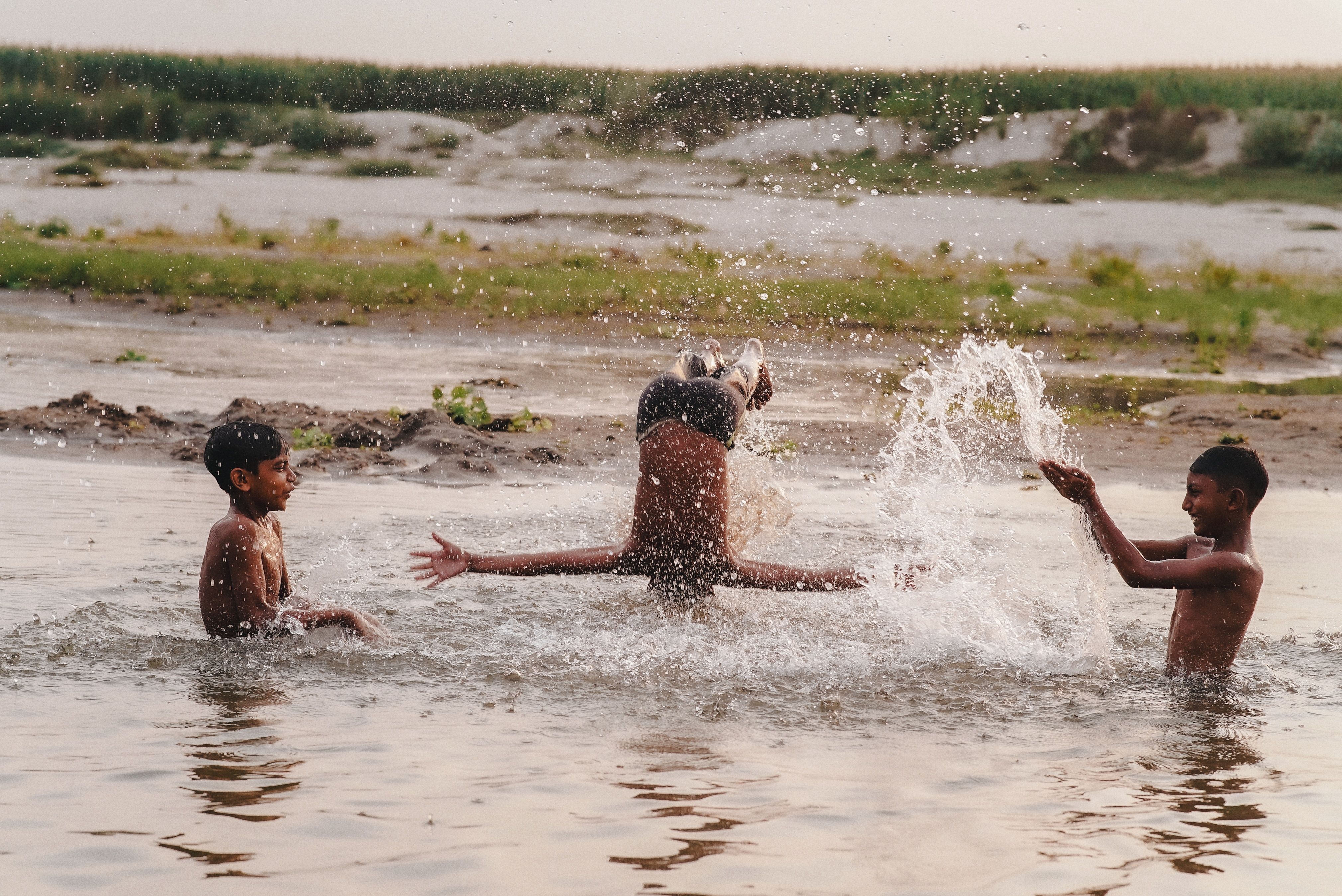 Children Playing River Photos, Download The BEST Free Children Playing ...