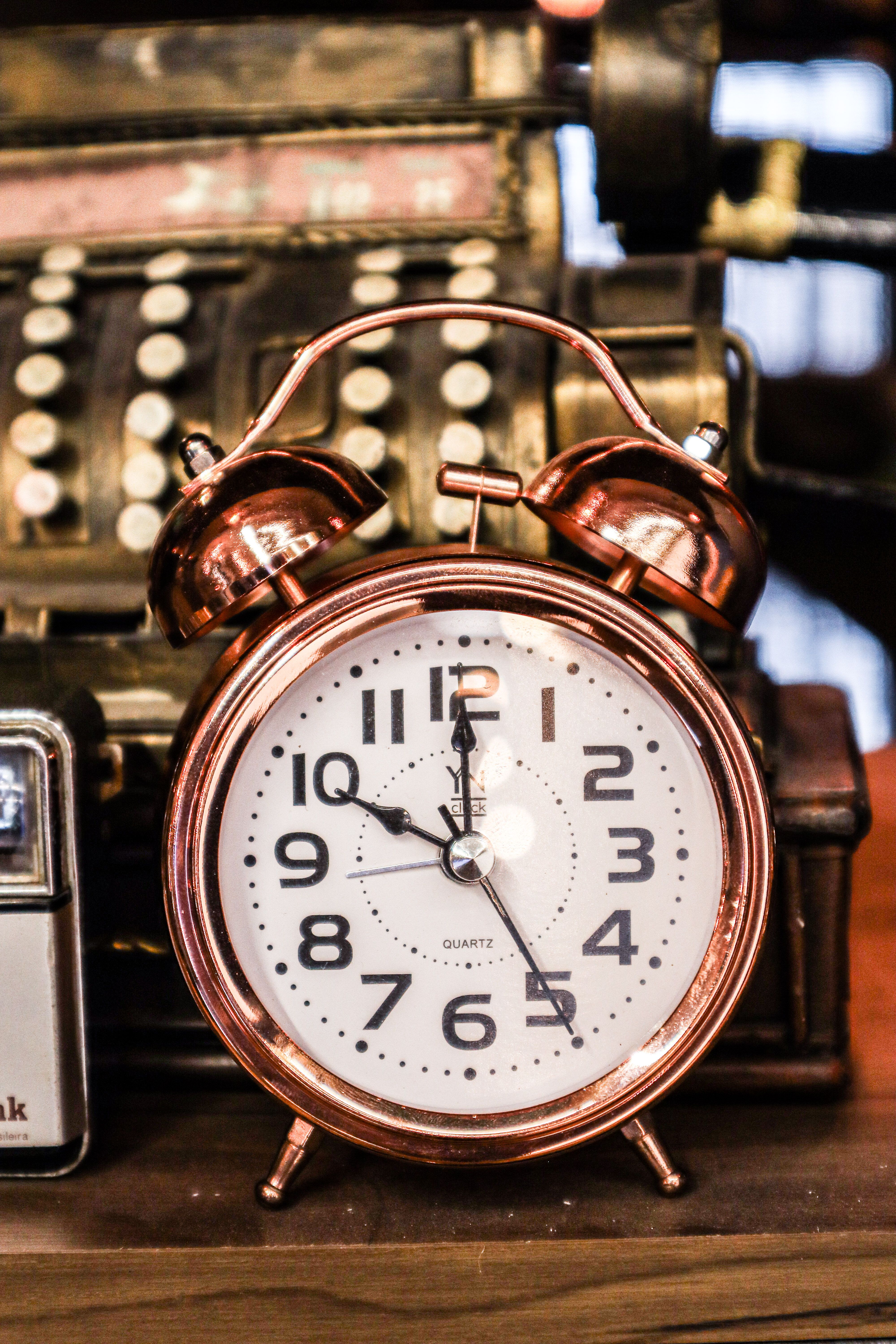 Retro Brass Alarm Clock with Mathcad Theme · Free Stock Photo