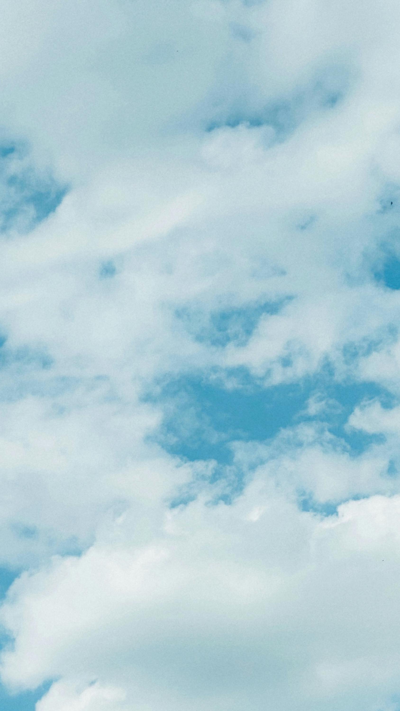 Clear Blue Sky with Fluffy White Clouds · Free Stock Photo