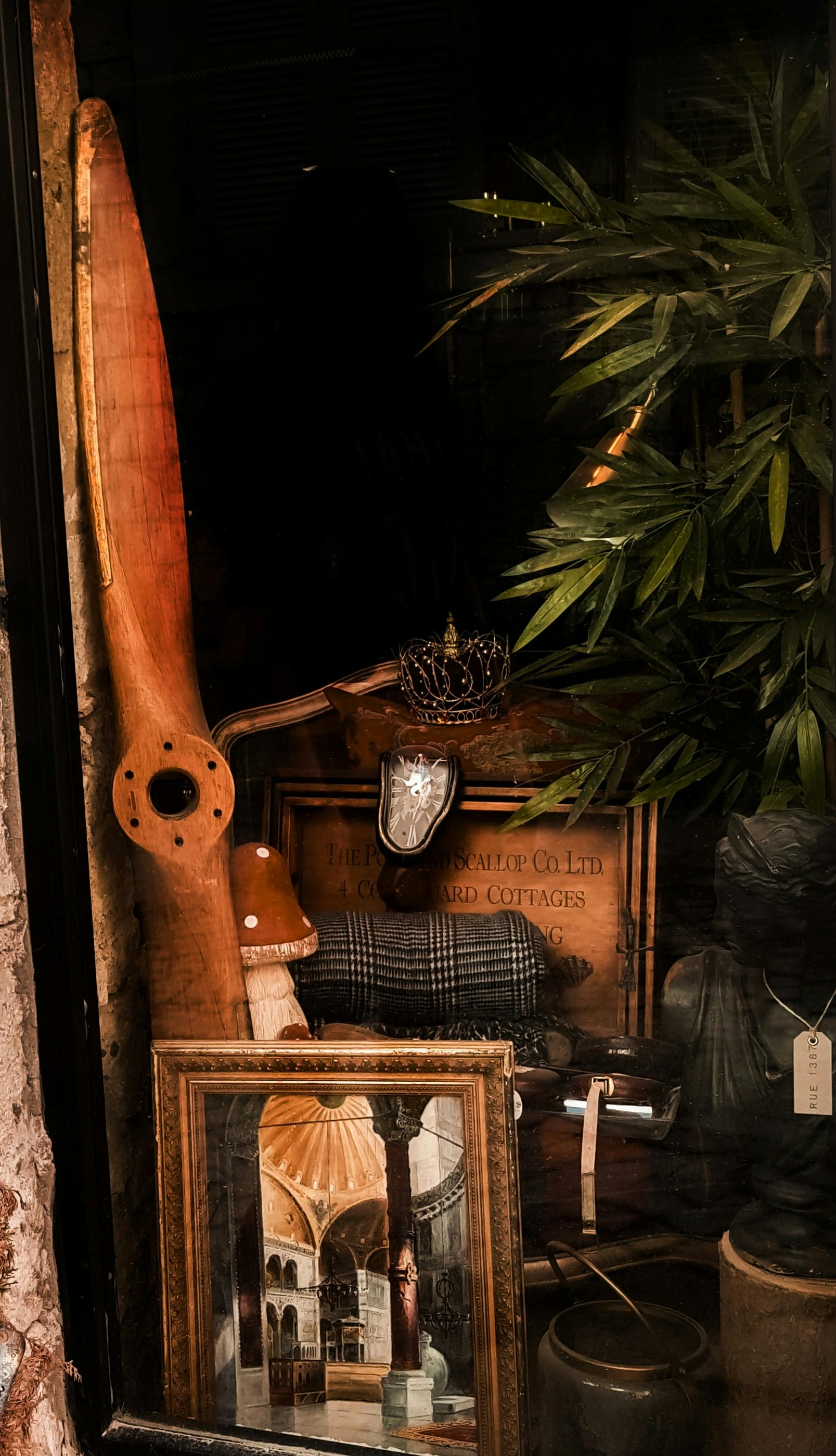 Old showcase of vintage shop · Free Stock Photo