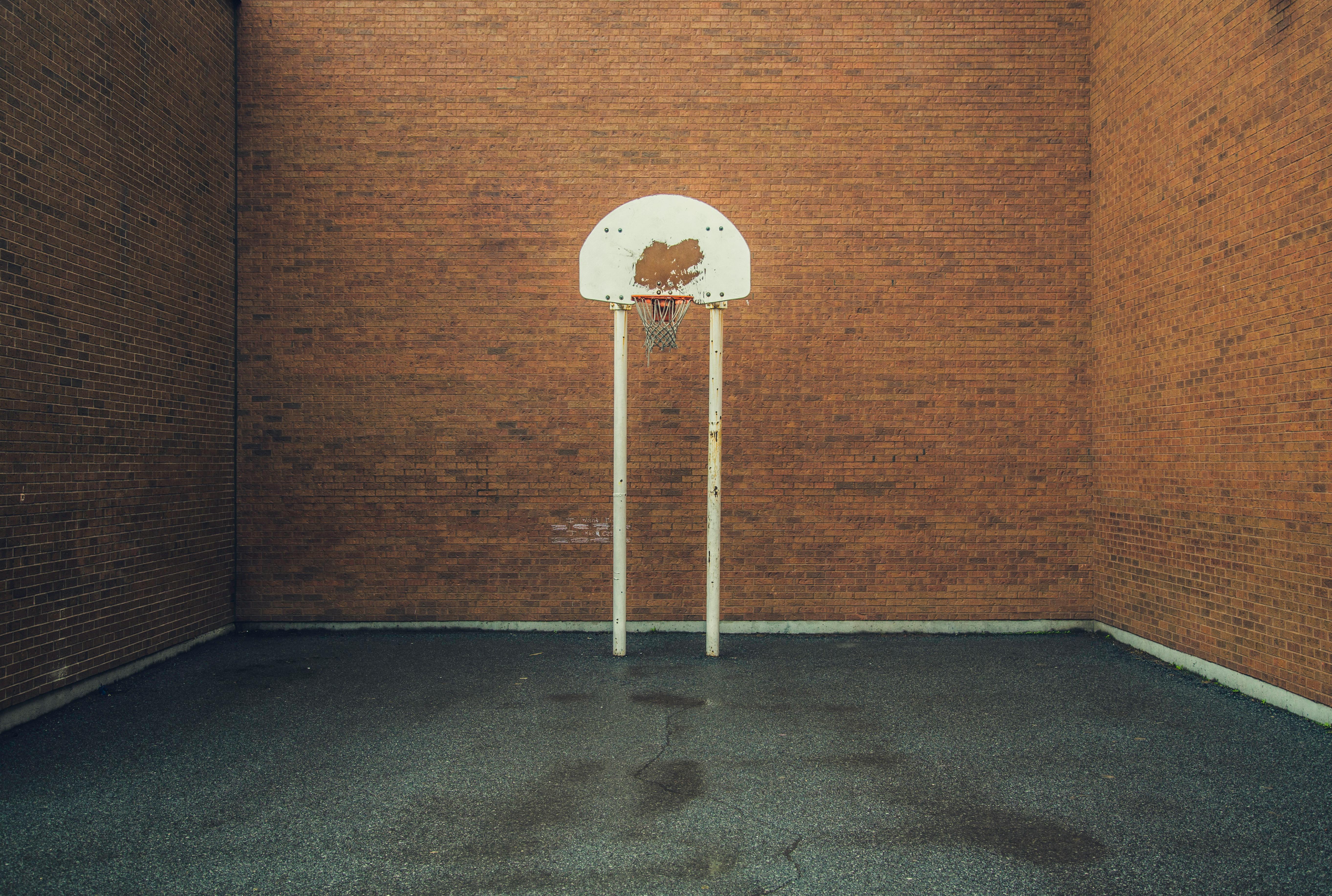 Basketball Hoop on Court · Free Stock Photo