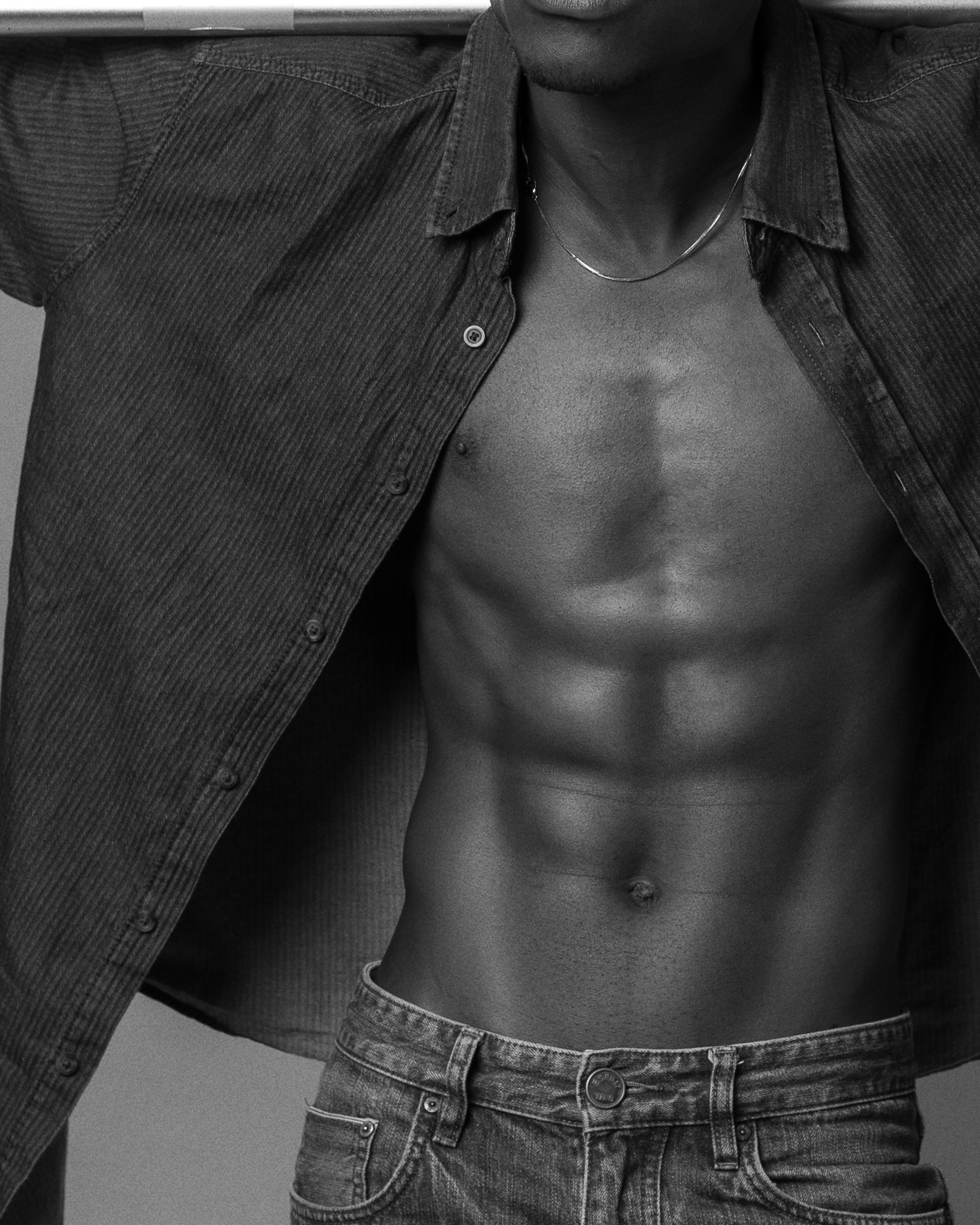 Stylish Black and White Fashion Portrait of a Male Model · Free Stock Photo