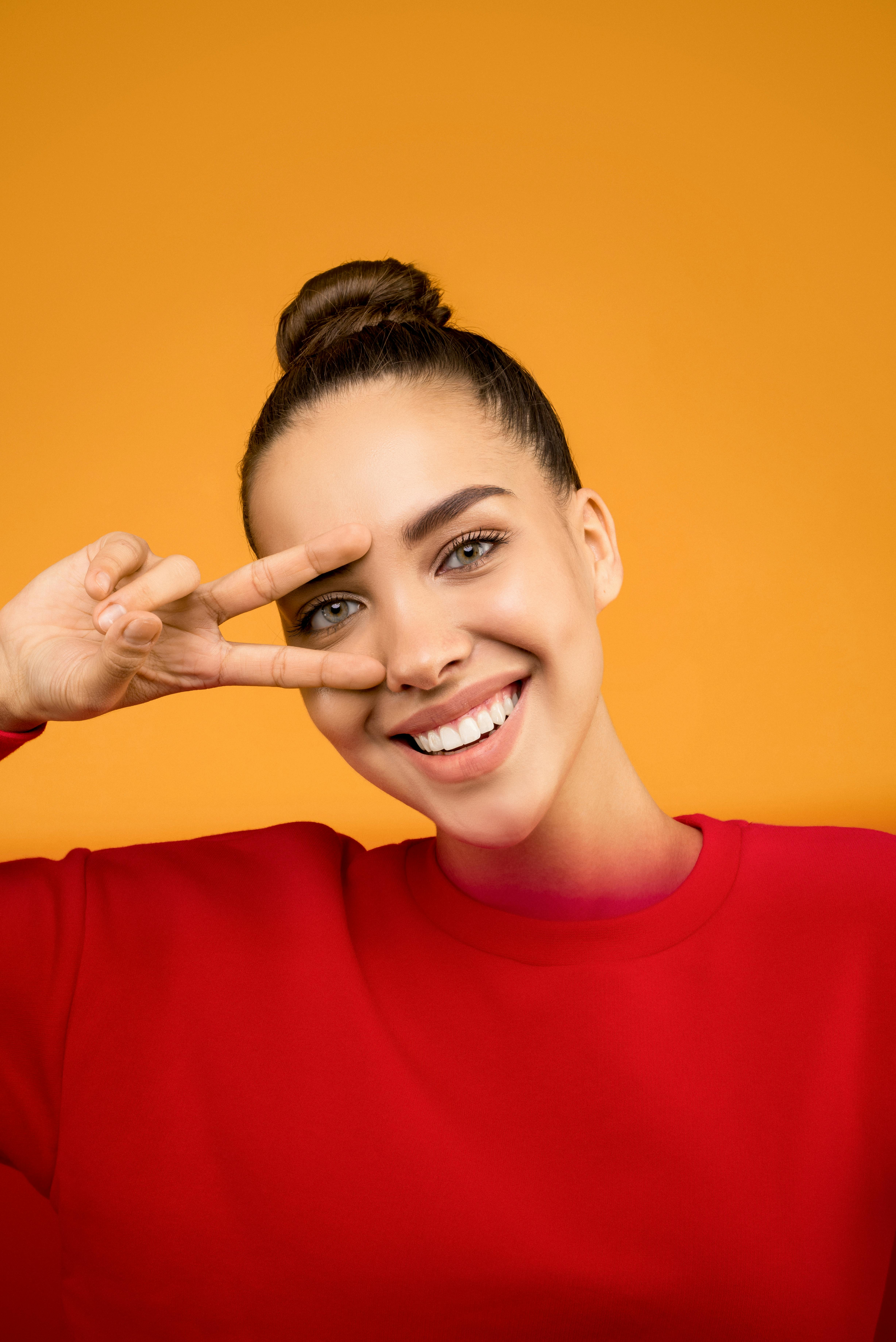 Photo of Woman Wearing Red Top · Free Stock Photo