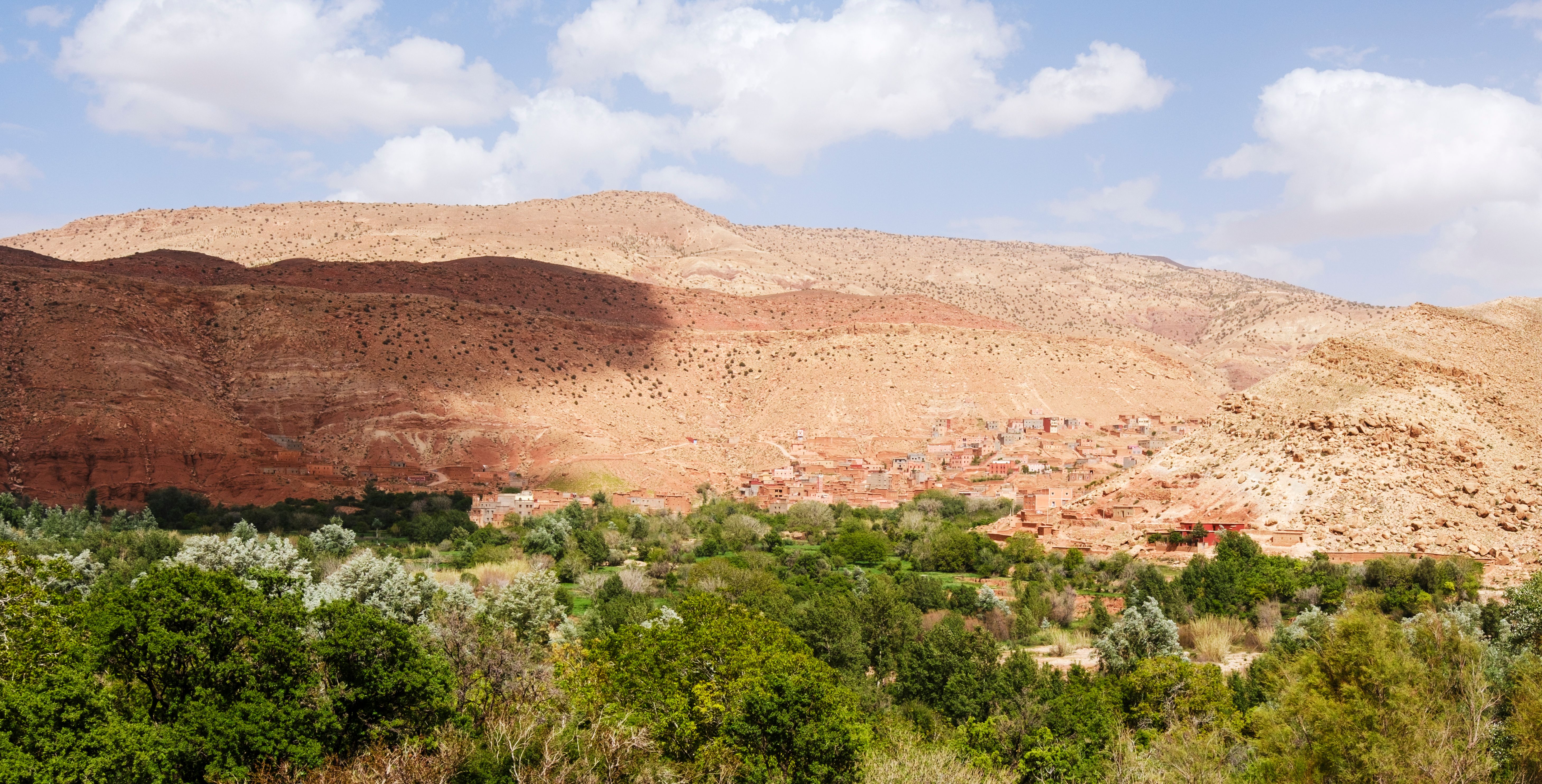 Aerial View of Moroccan Landscape and Atlas Mountains · Free Stock Photo