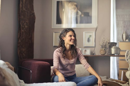 Photo of Three Laughing Woman Sitting on White Couch · Free Stock Photo Photo of Three Laughing Woman Sitting on White Couch · Free Stock Photo