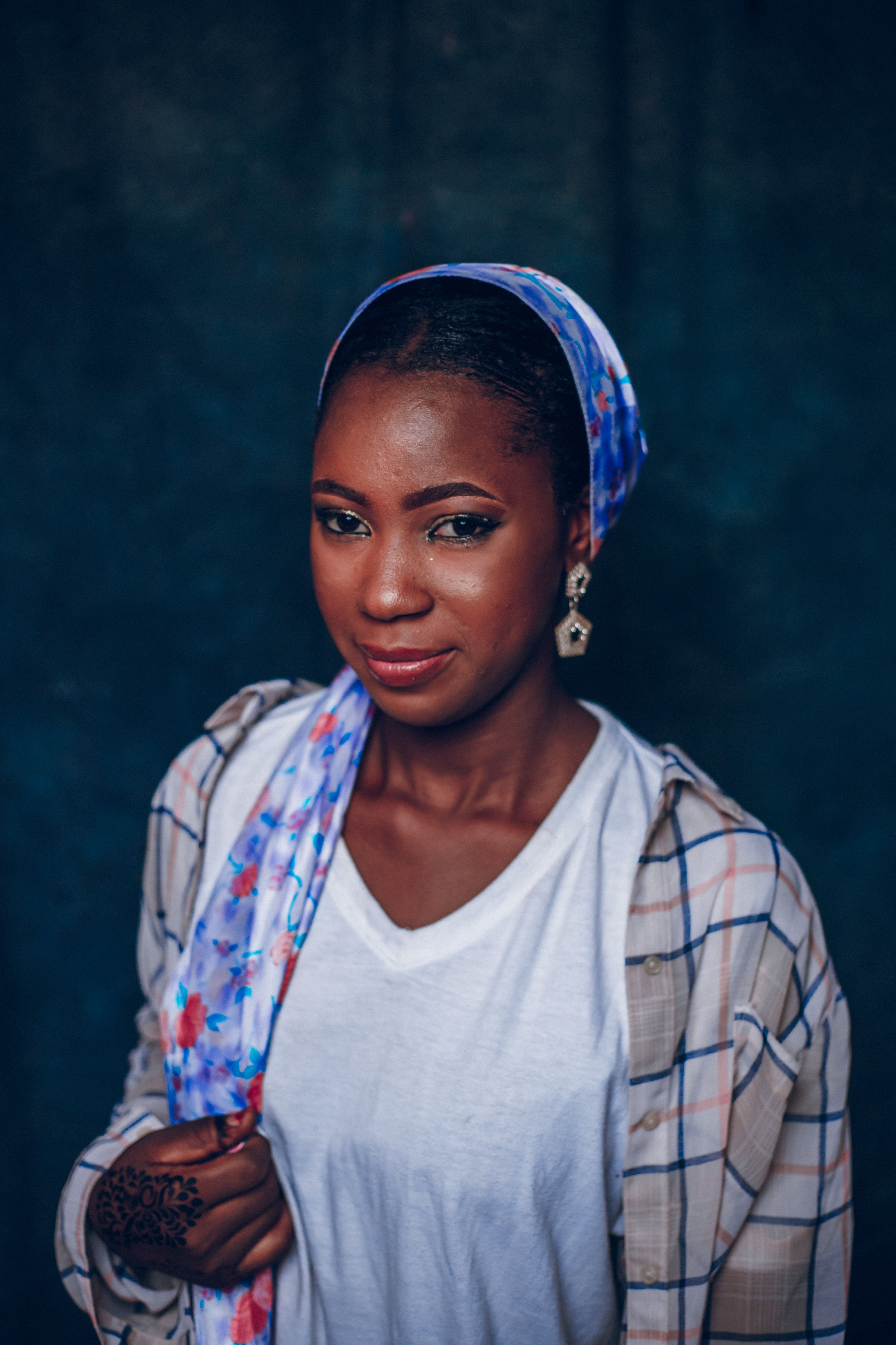 Elegant Portrait of a Nigerian Woman in Headscarf · Free Stock Photo