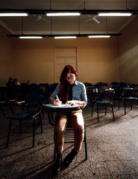 Art Student Studying in Buenos Aires Classroom · Free Stock Photo