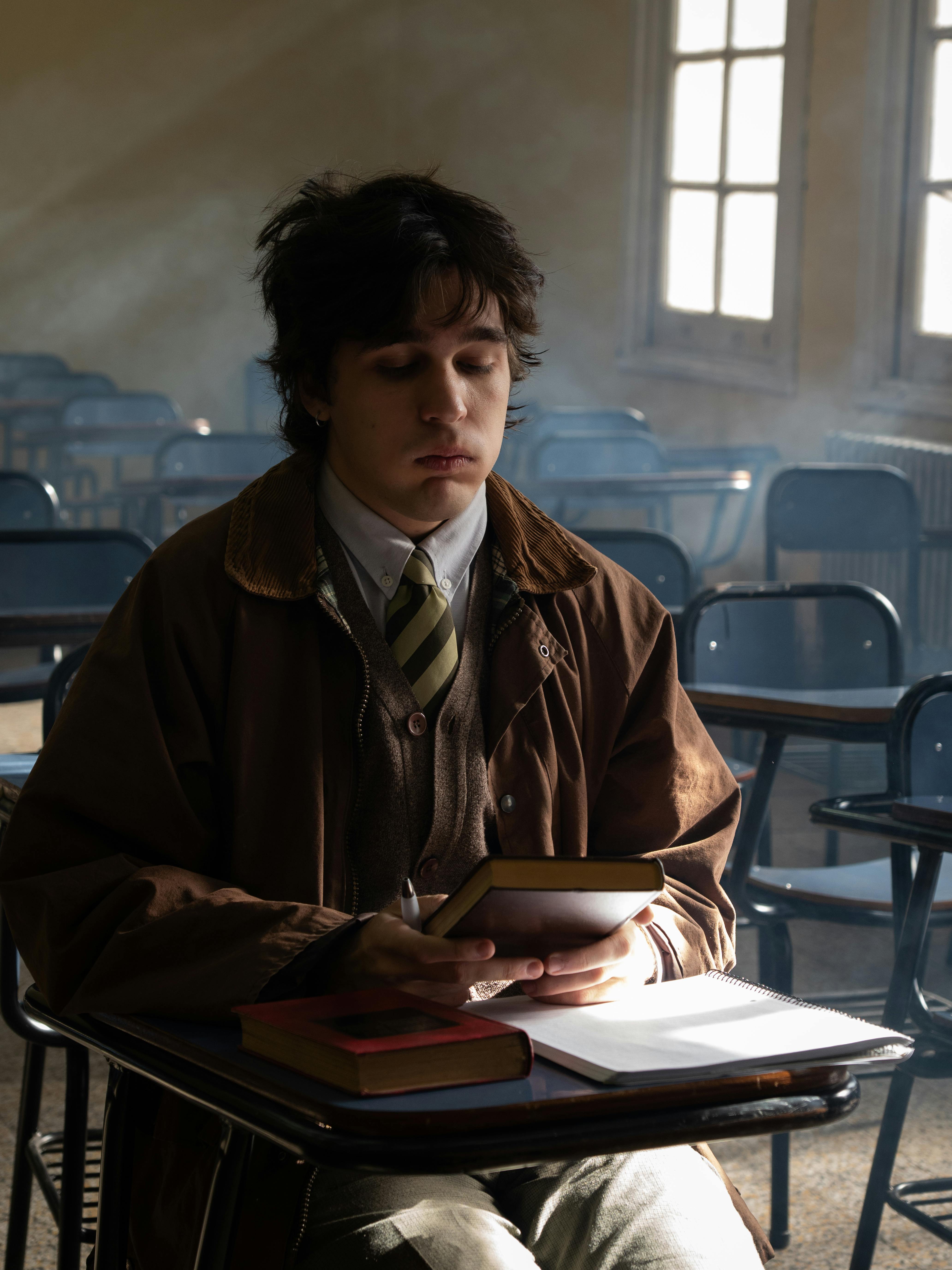 Student Studying in Classroom with Tablet · Free Stock Photo