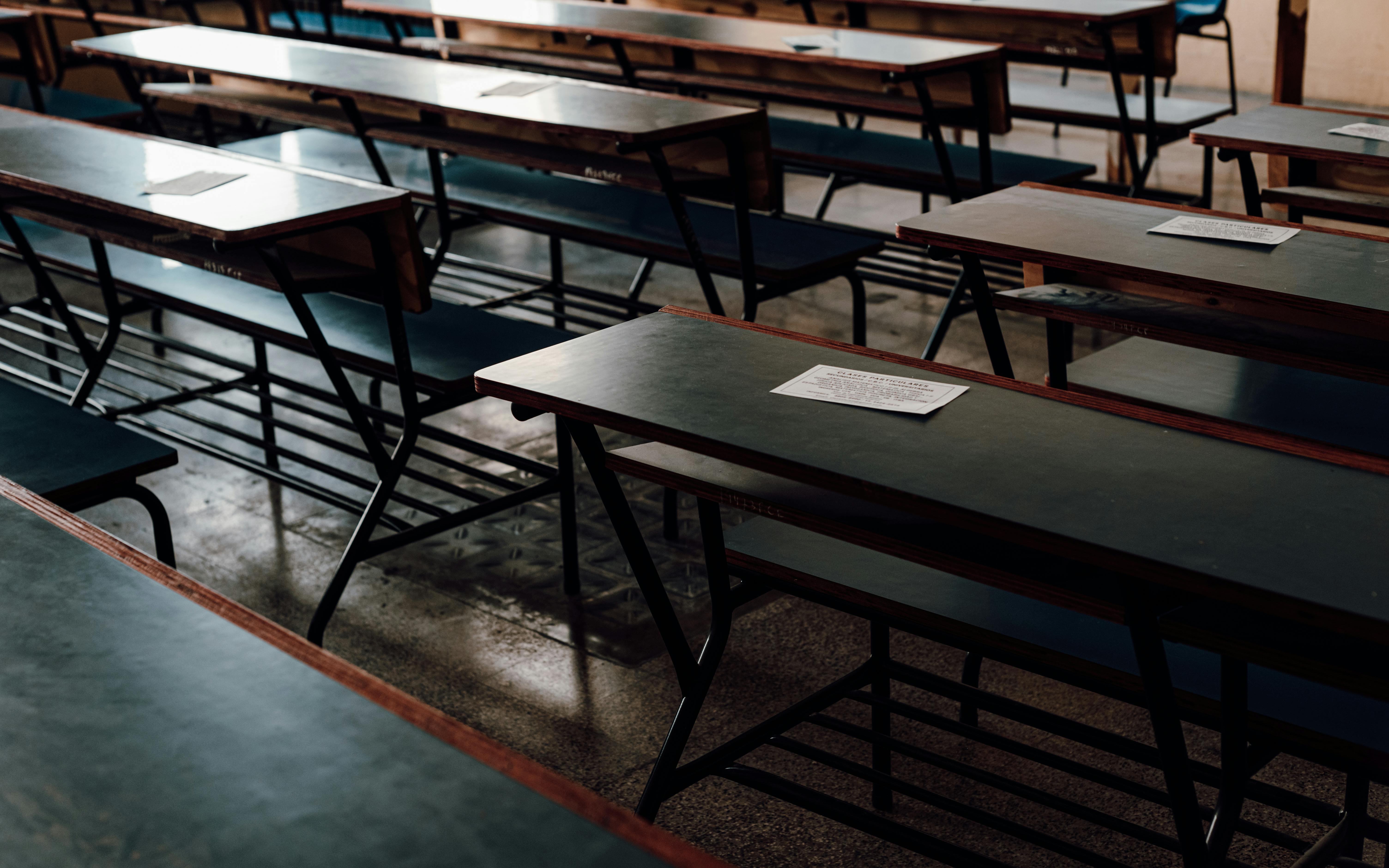 Empty Classroom Desks in Buenos Aires School · Free Stock Photo
