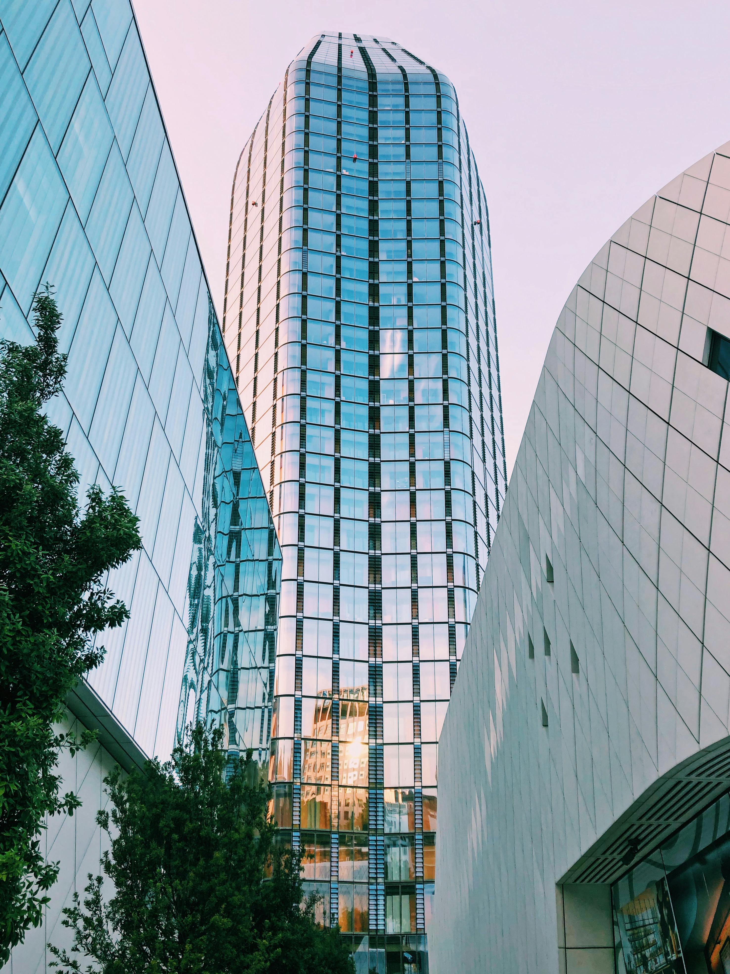Grey and Blue Glass Bullet Tower · Free Stock Photo
