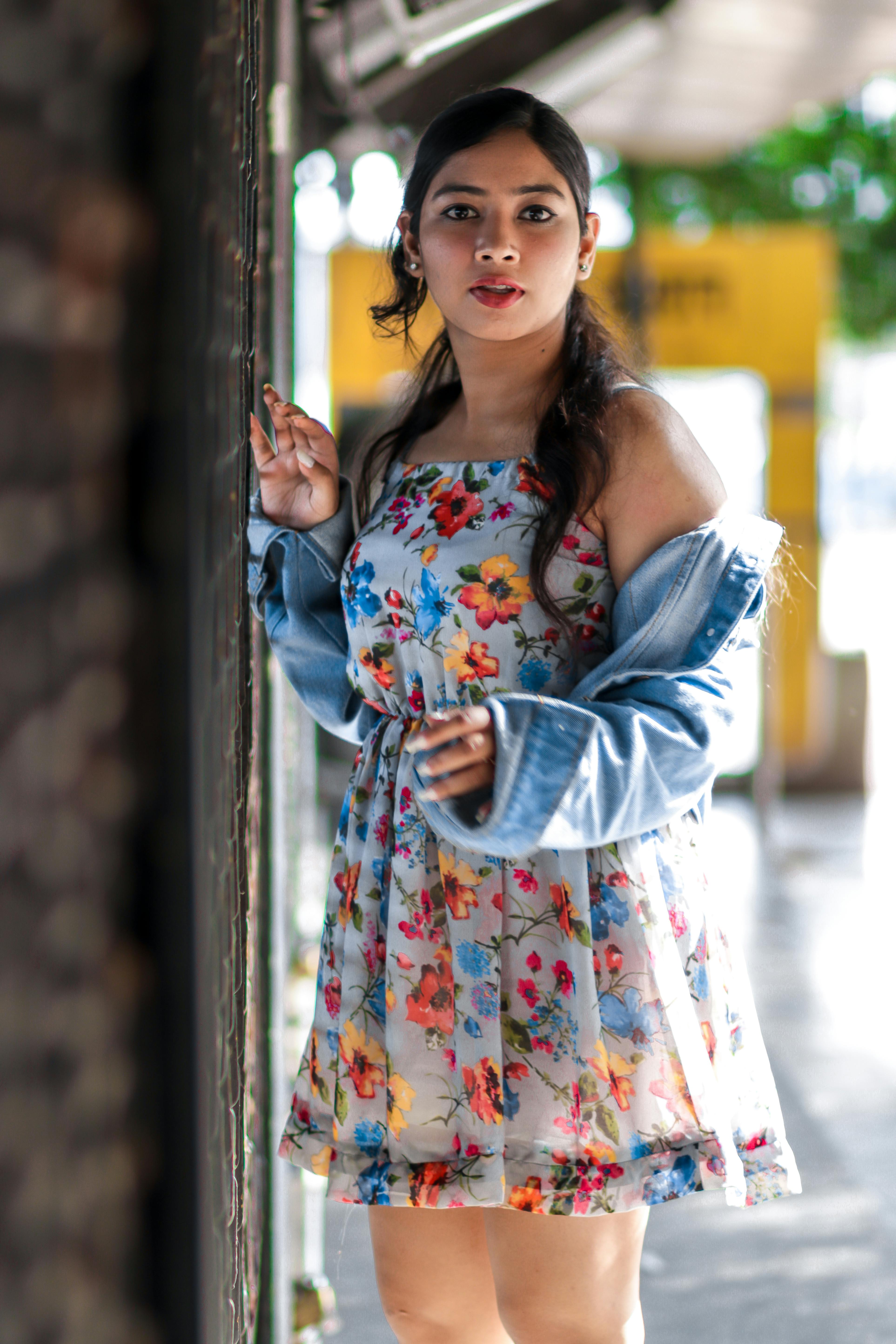Woman Wearing Floral Dress · Free Stock Photo