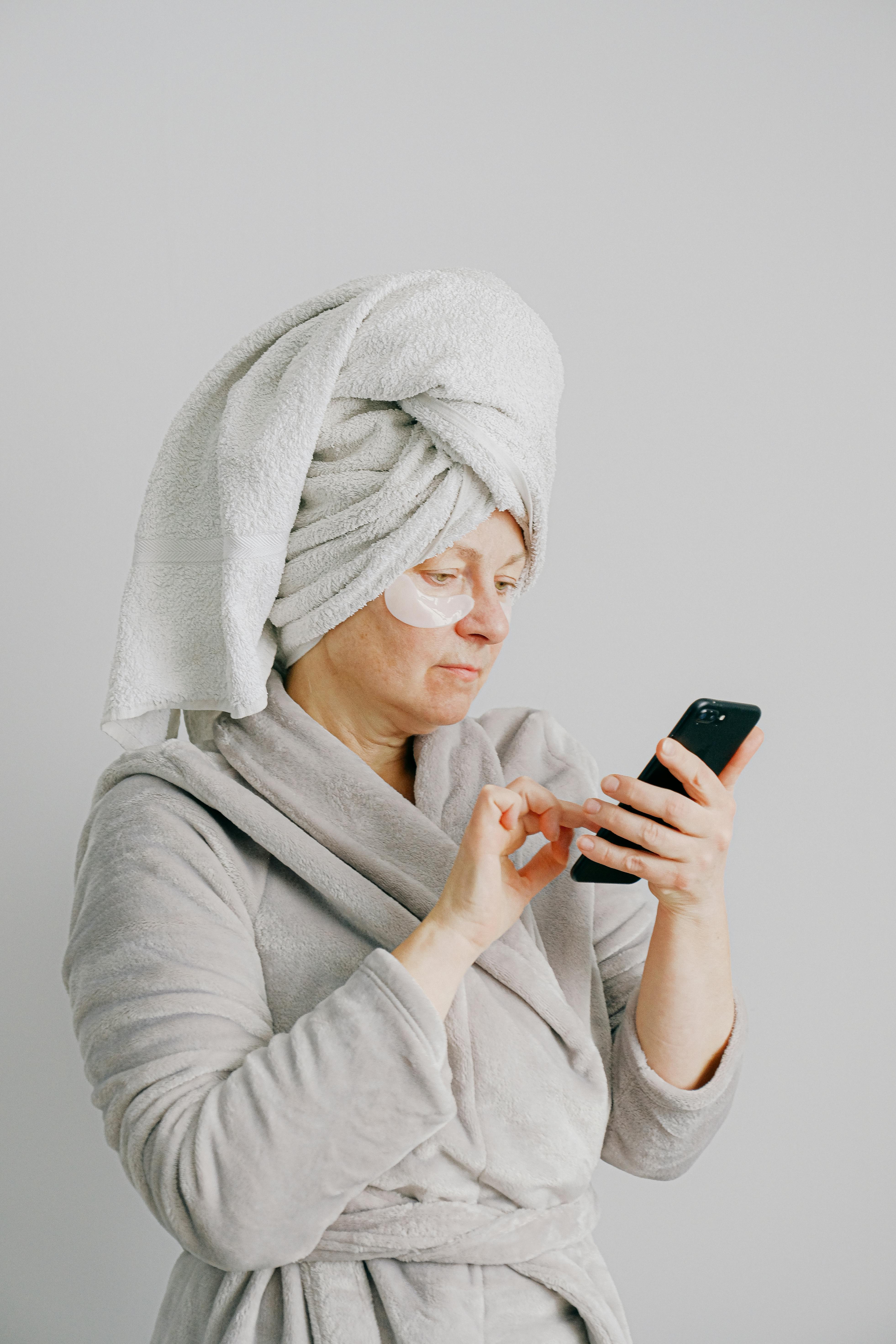 Woman In Gray Robe · Free Stock Photo