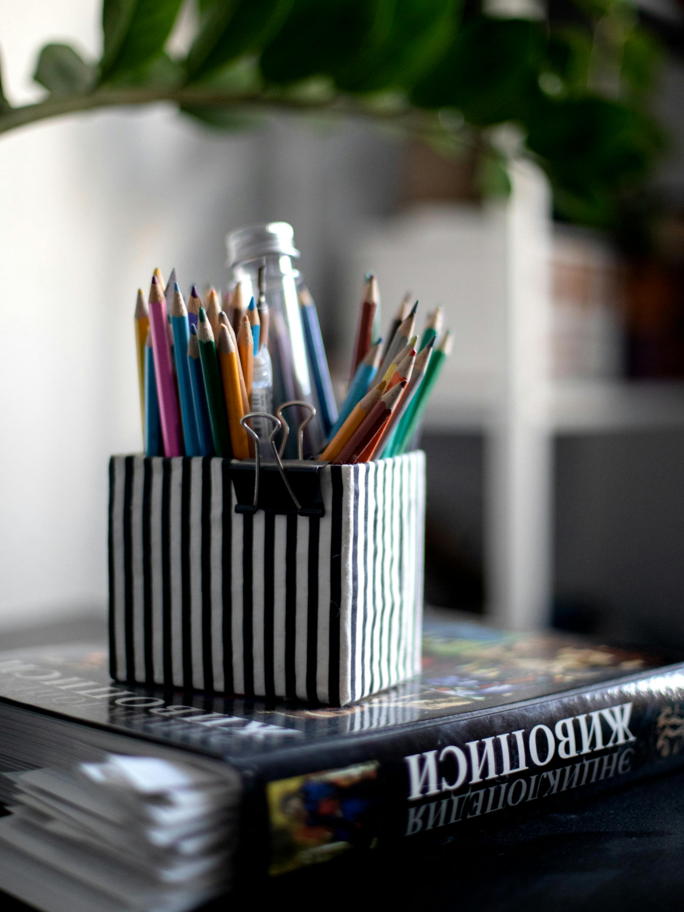 Colored Pencils In A Container · Free Stock Photo