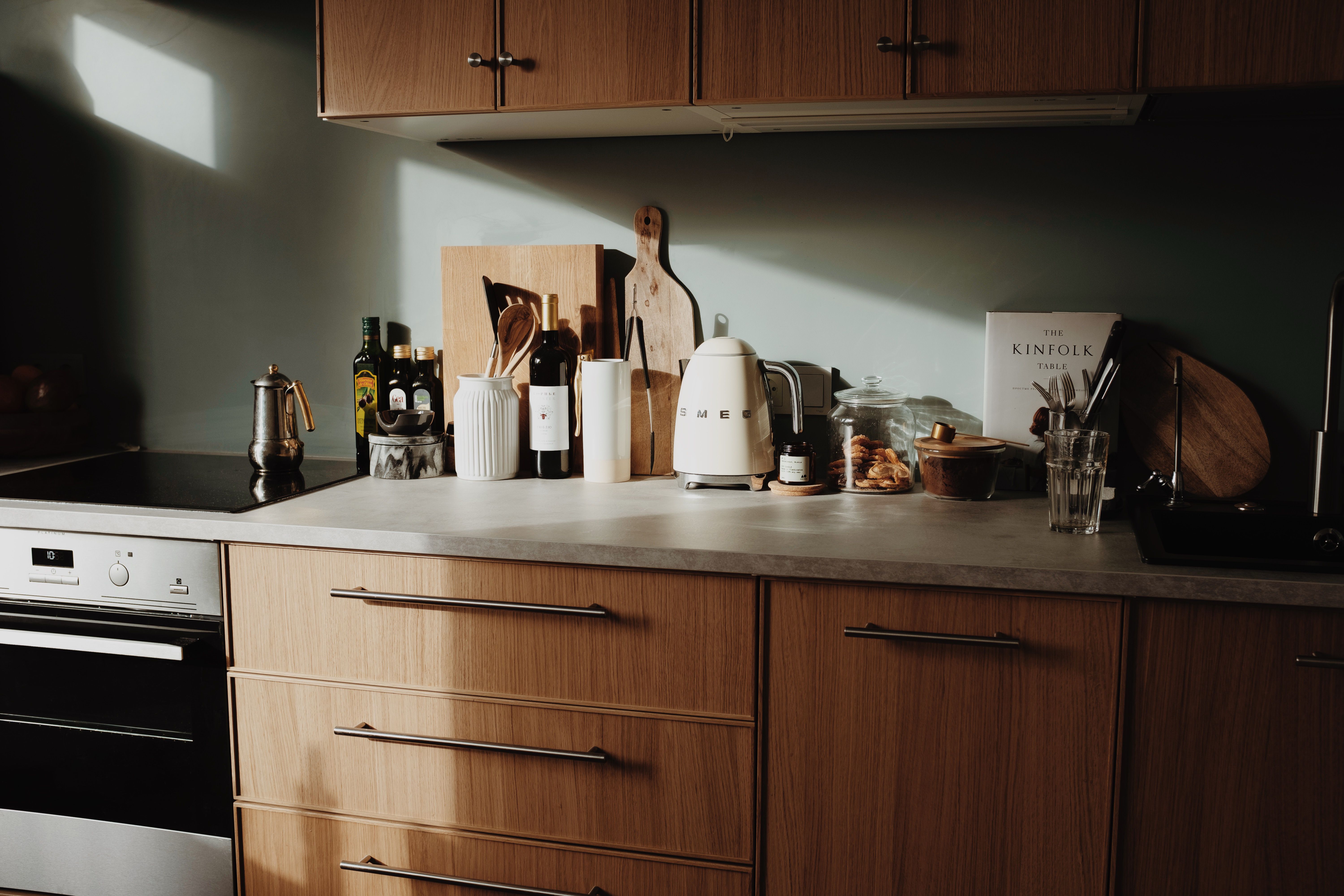 White Electric Kettle on Kitchen Counter · Free Stock Photo